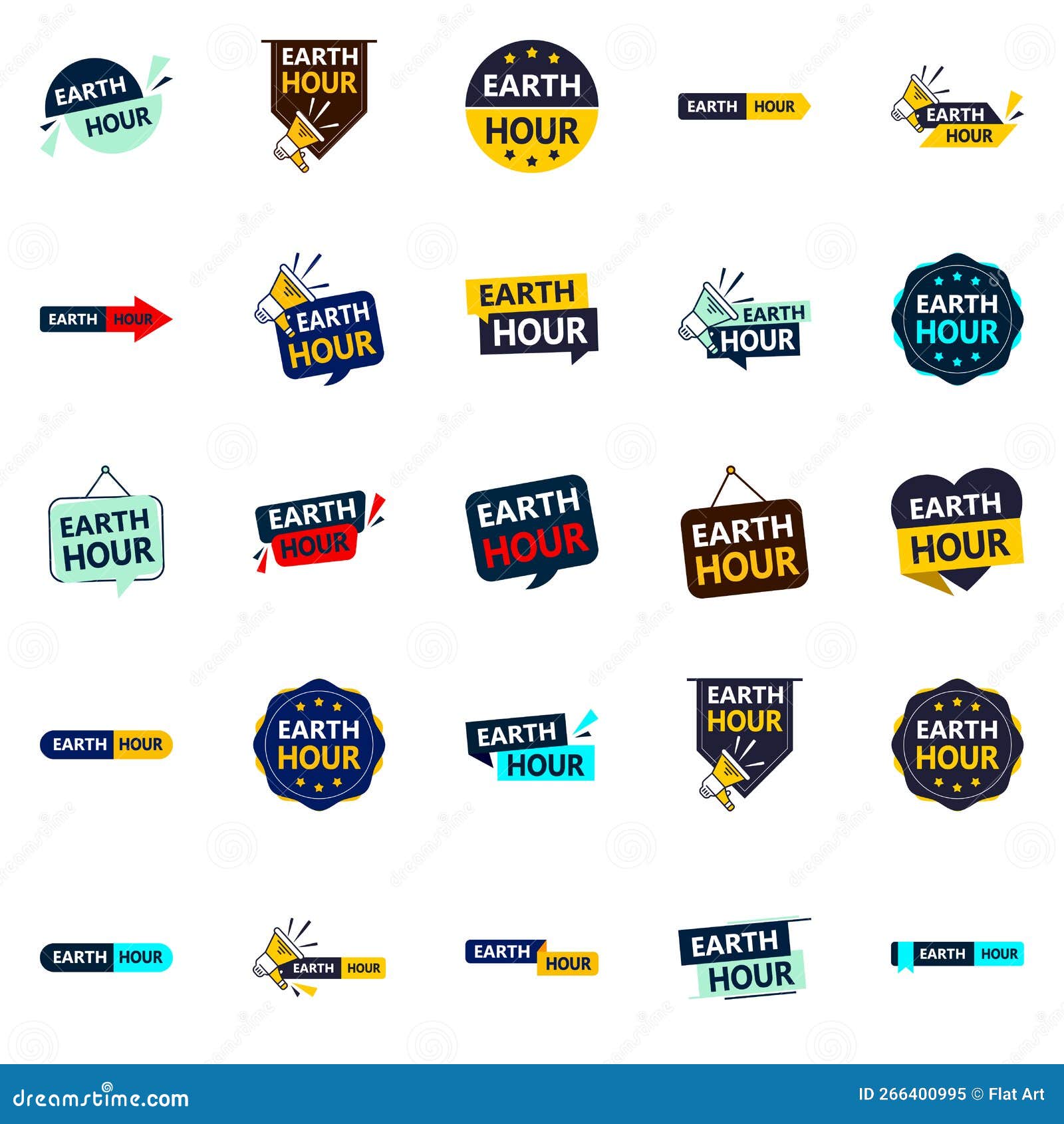 25 Inspiring Vector Designs in the Earth Hour Pack Perfect for ...