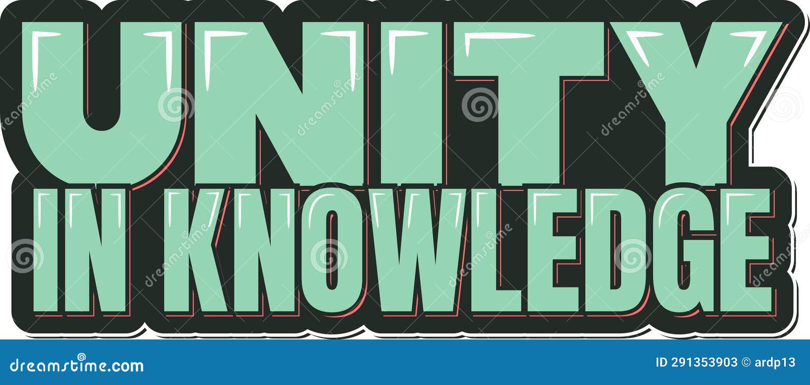 Unity in Knowledge Vector Lettering Stock Illustration - Illustration ...