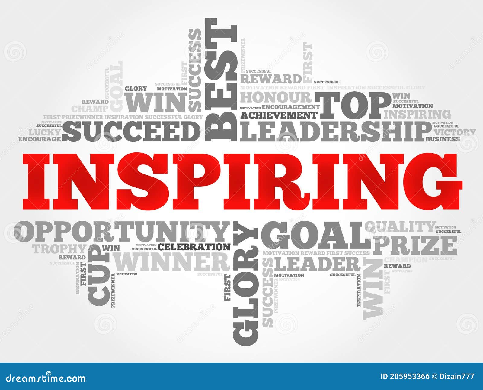 Inspiring word cloud stock illustration. Illustration of imagination ...