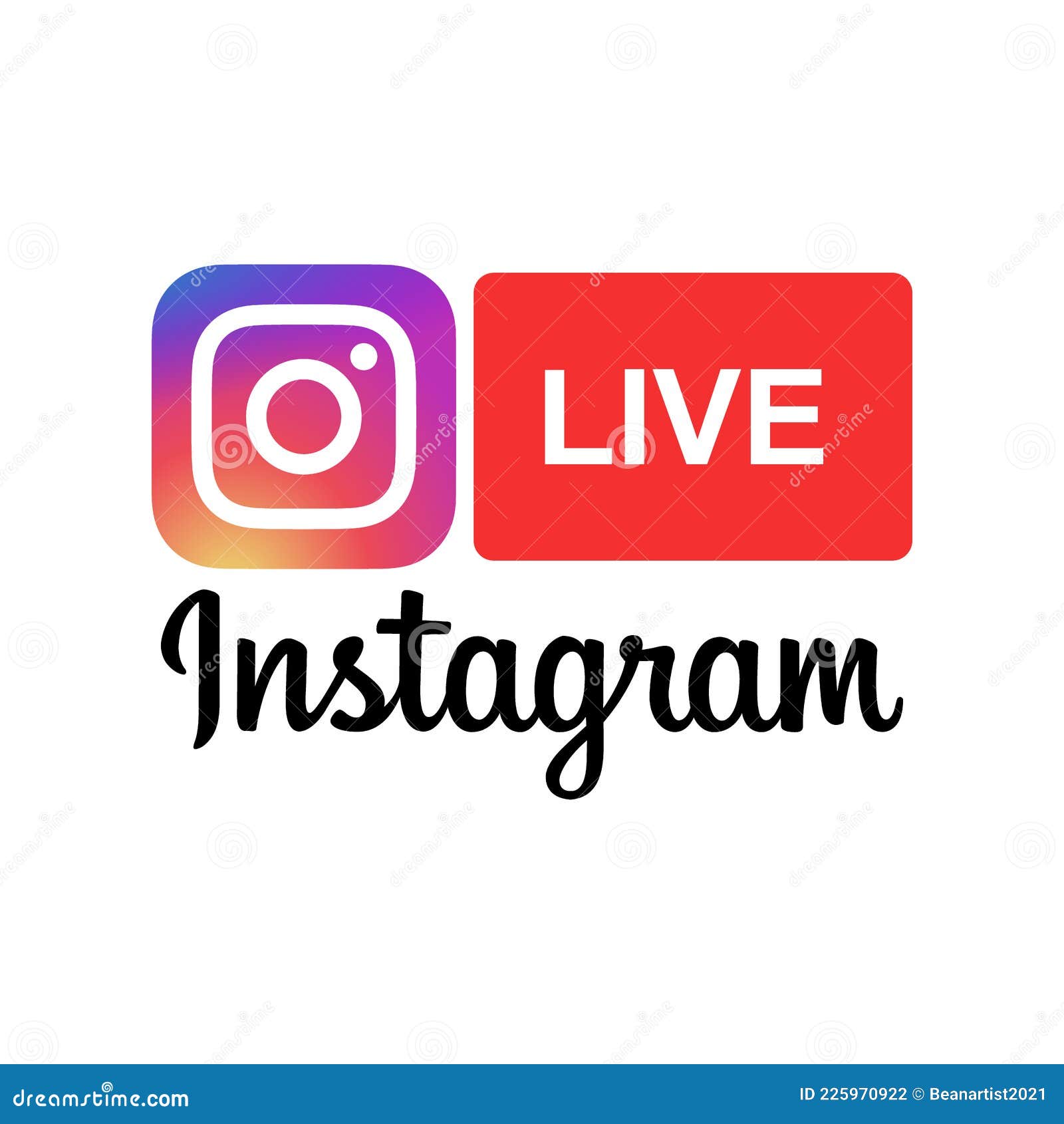 Instagram live icon vector editorial photography. Illustration of ...