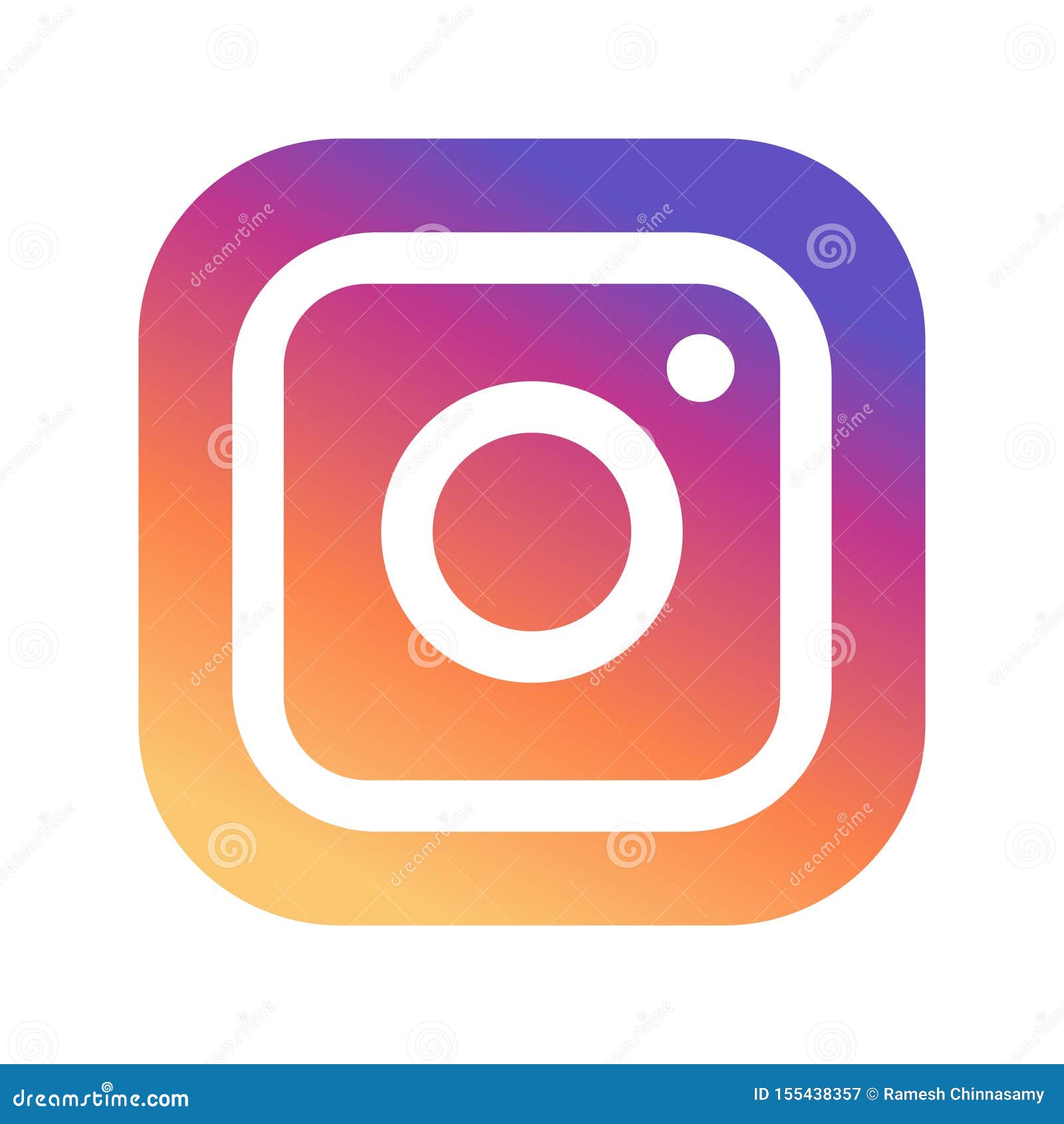 Instagram Social Media Icon Button Editorial Photography - Illustration ...