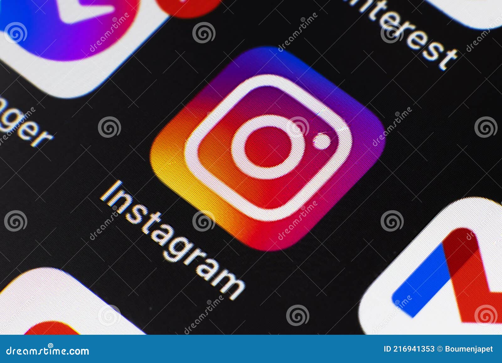 Instagram App on Iphone Screen. Editorial Stock Photo - Image of ...