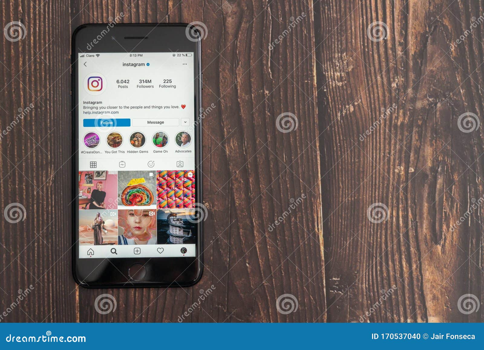 Instagram Application or App on Screen of Mobile Phone, Smatphone ...