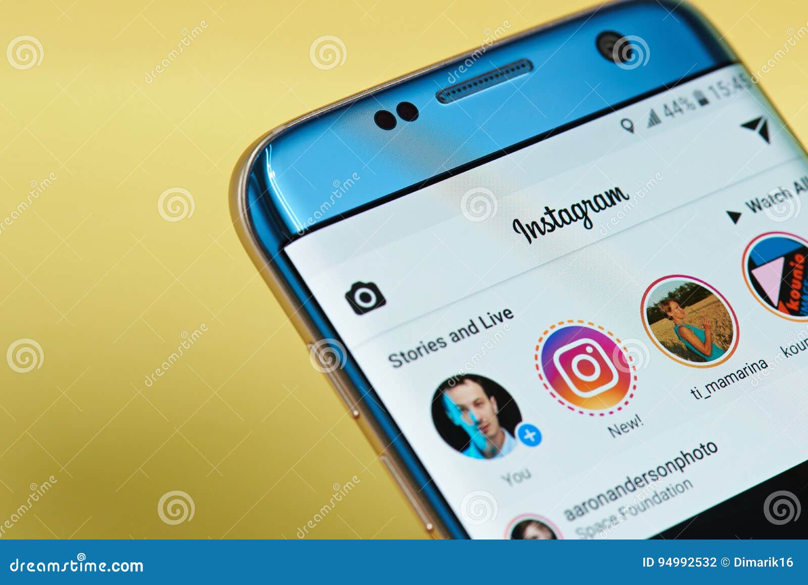 Instagram application menu editorial photography. Image of gadget ...