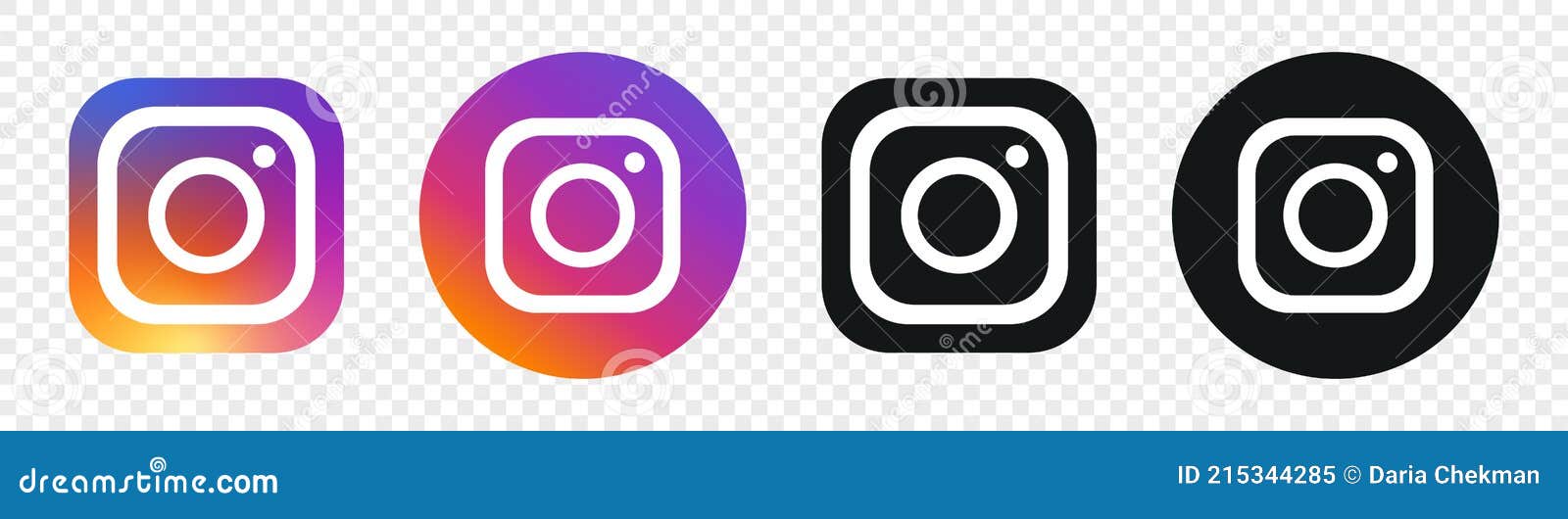 Instagram. Camera Icons Set Editorial Image - Illustration of frame ...