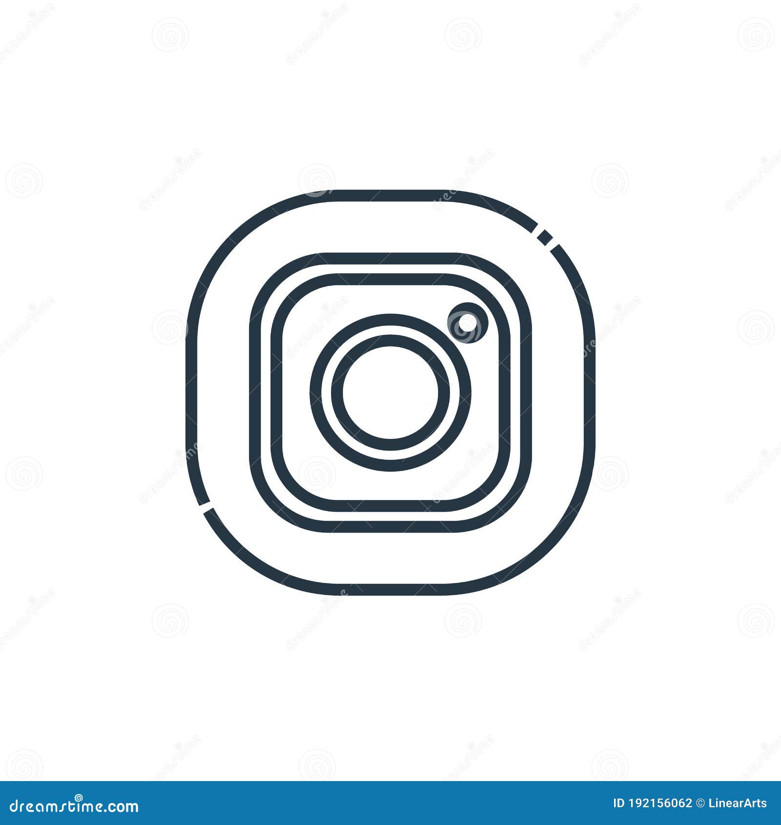 Instagram Icon Vector from Social Media Logos Concept. Thin Line ...