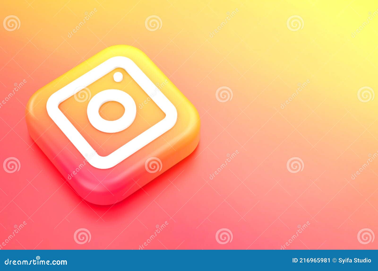 Instagram Logo 3d Rendering Illustration Editorial Photo - Illustration ...