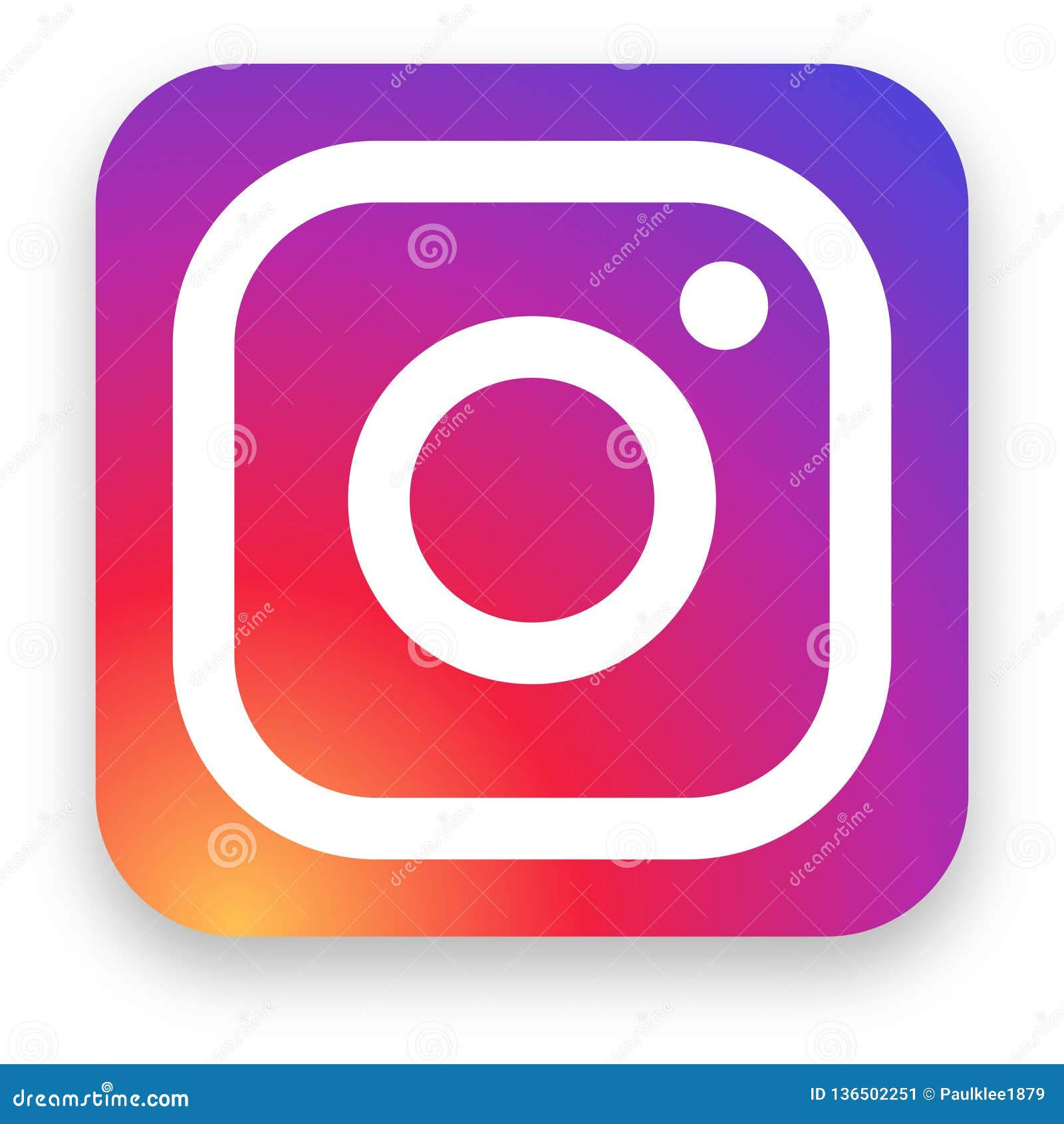 Instagram Logo Editorial Vector Illustration Redactionele Foto ...