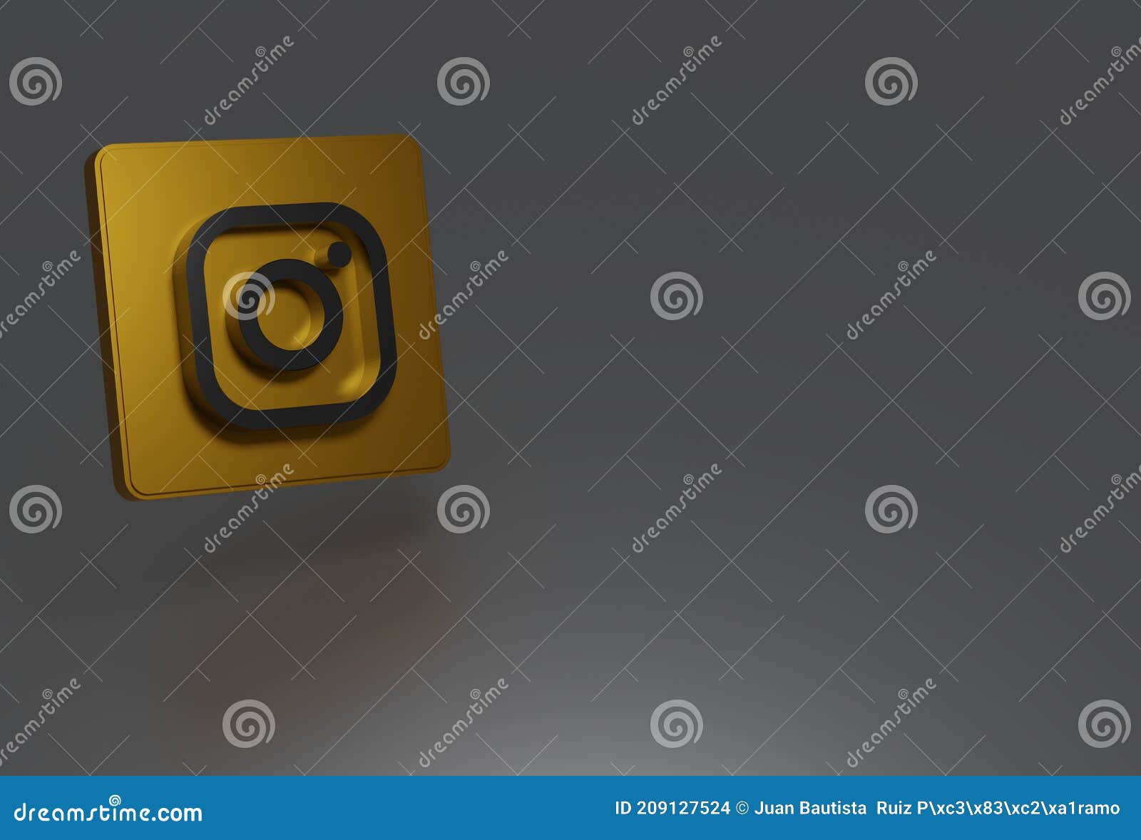 Madrid EspaÃ±a 31 January 2021: Instagram Logo in Gold and Silver ...