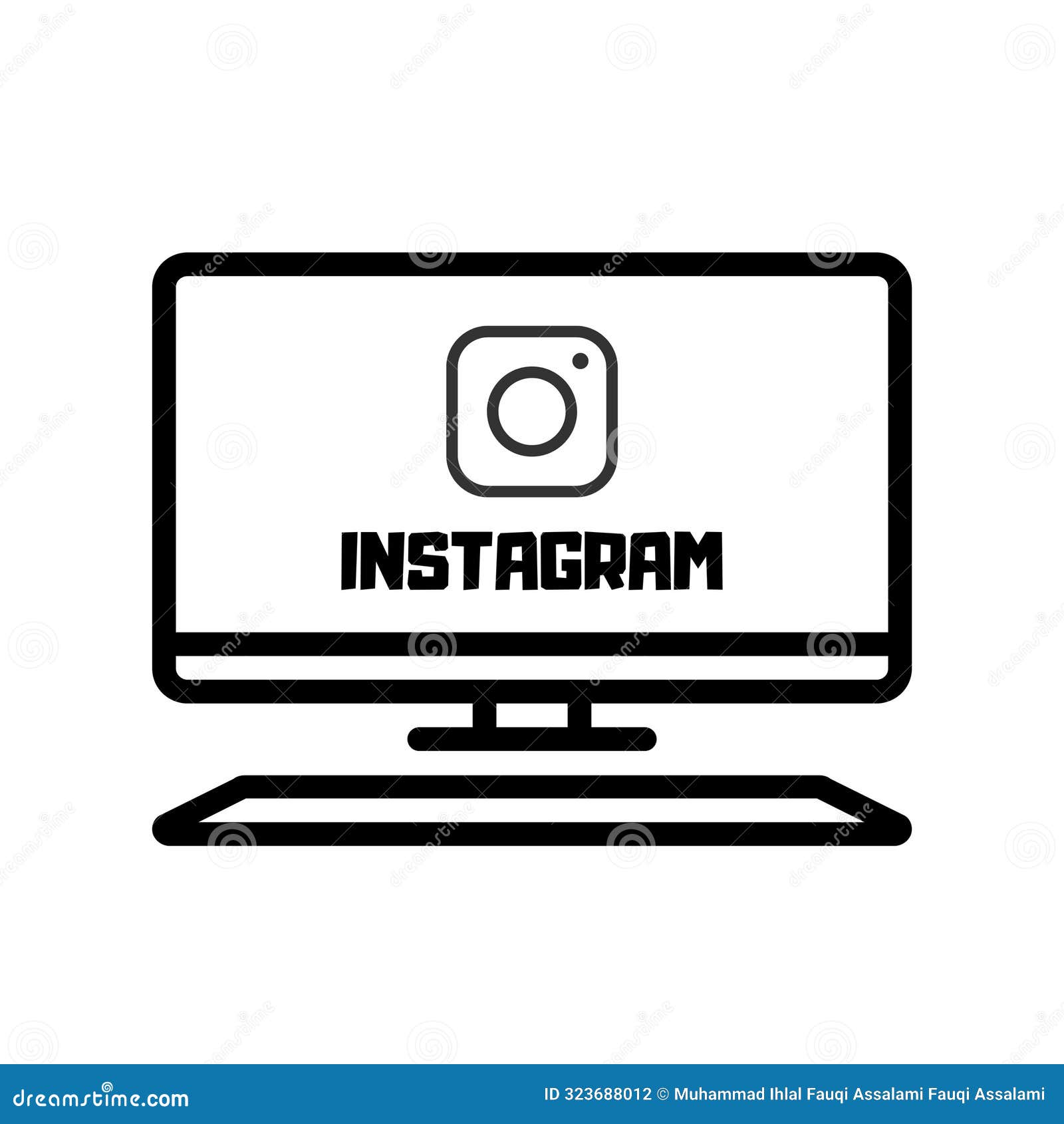 The Instagram Logo Icon Currently Being Used on the Computer Editorial ...