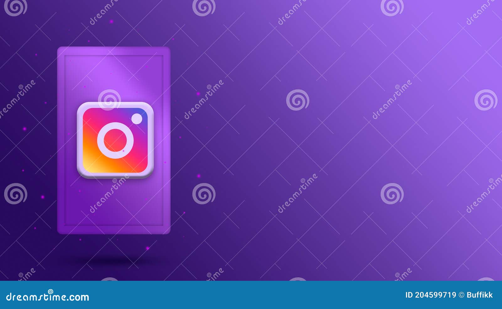 Instagram Logo Icon on Phone Screen Abstract 3d Rendering Editorial ...