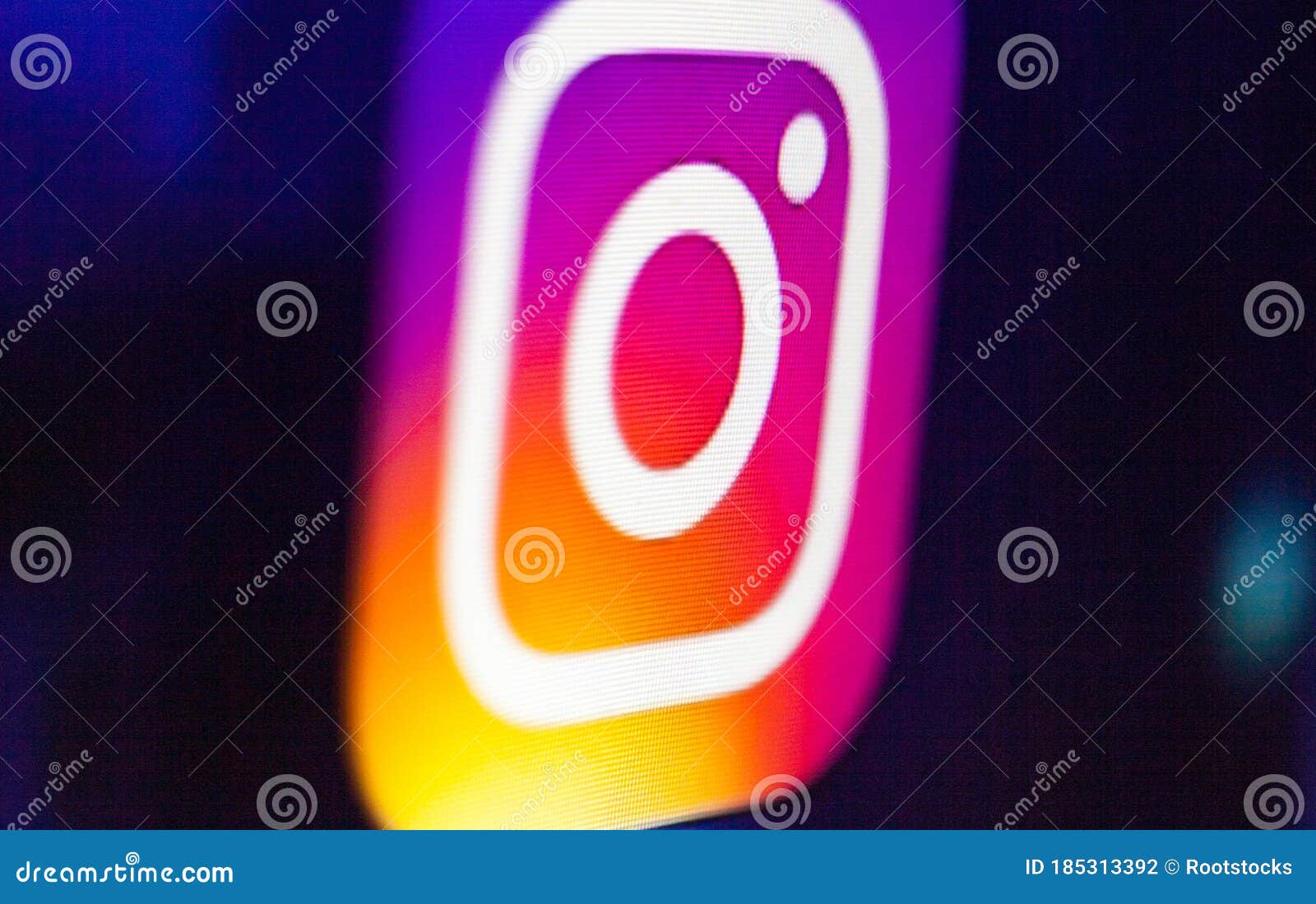 Instagram Logo on the Screen Editorial Photography - Image of internet ...