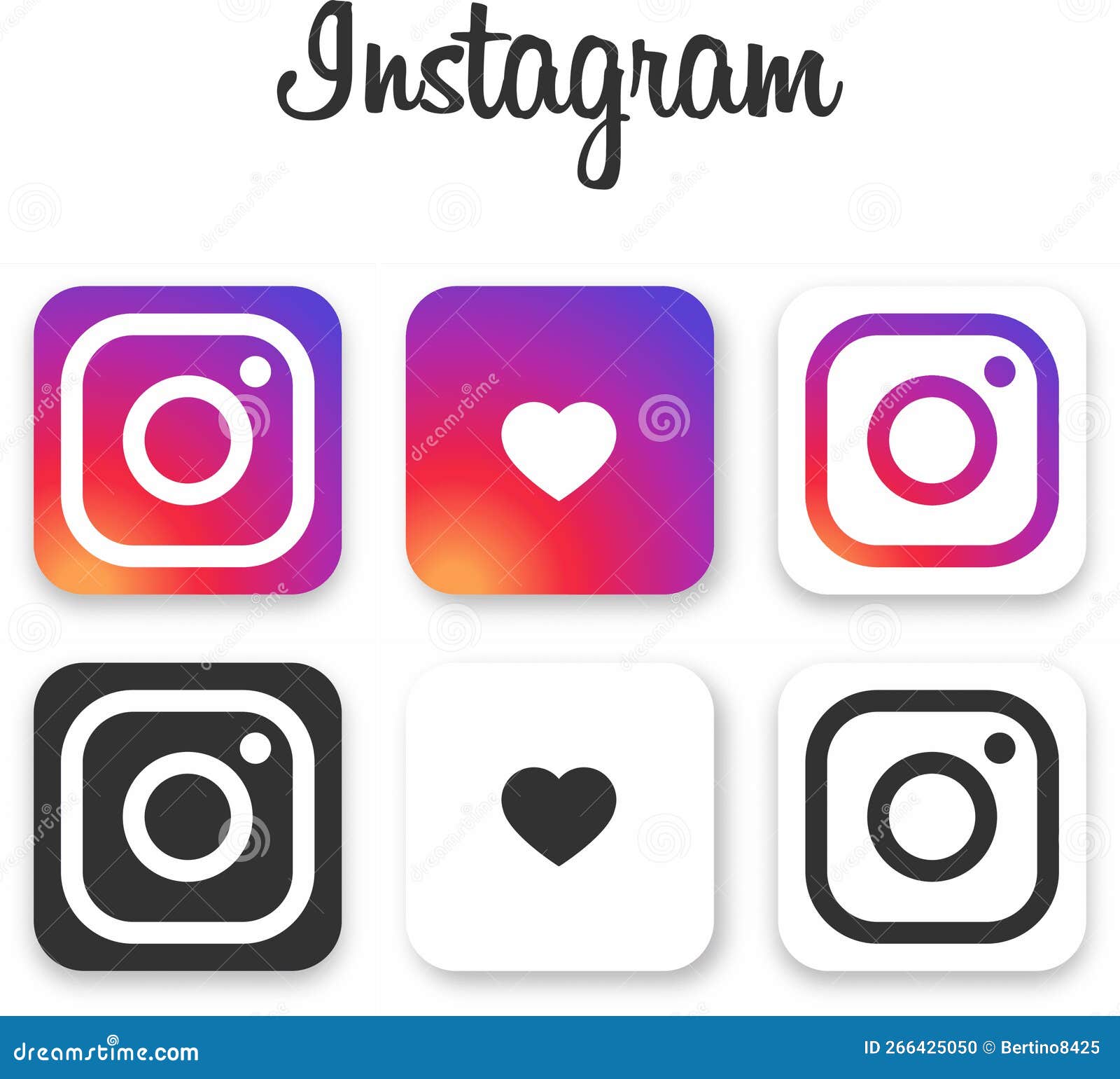 Instagram Logo with Vector EPS 10 File. Rounded Corner Colored Icon for ...