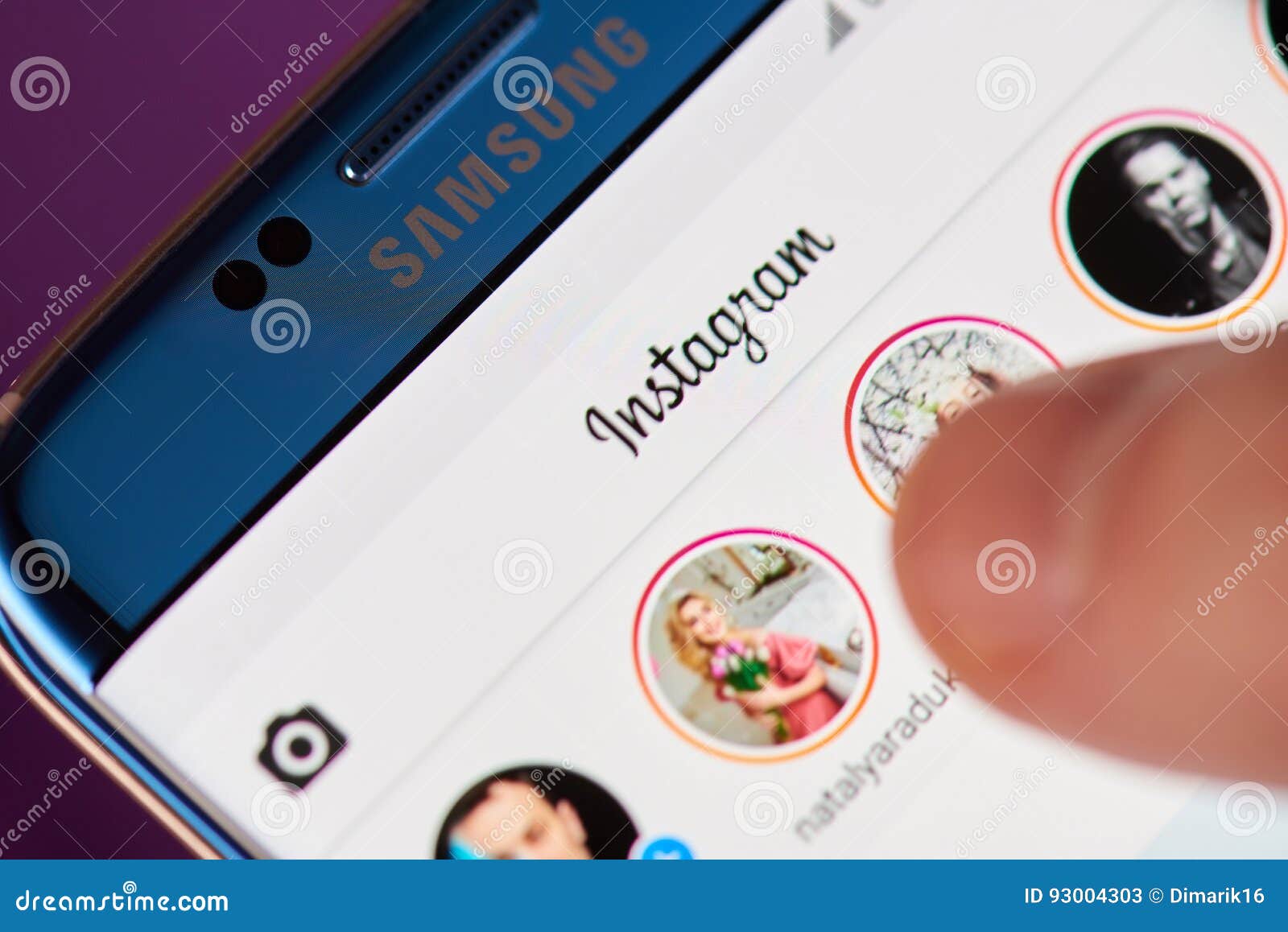 Instagram menu application editorial stock photo. Image of design ...
