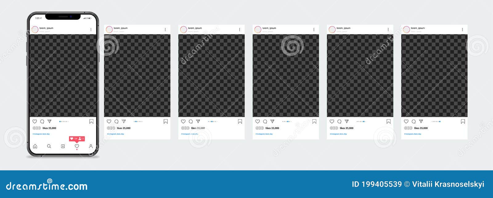 Instagram. Instagram Mobile App Interface Template on Apple Iphone ...