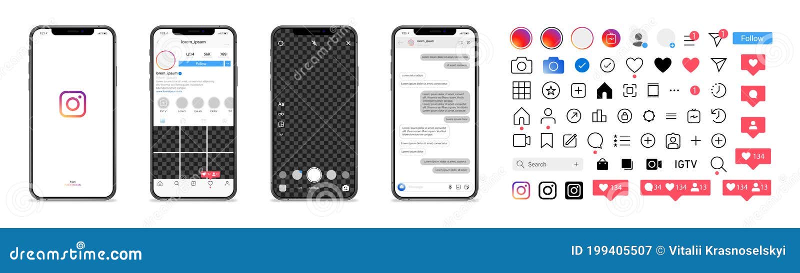 Instagram. Instagram Mobile App Interface Template on Apple Iphone ...