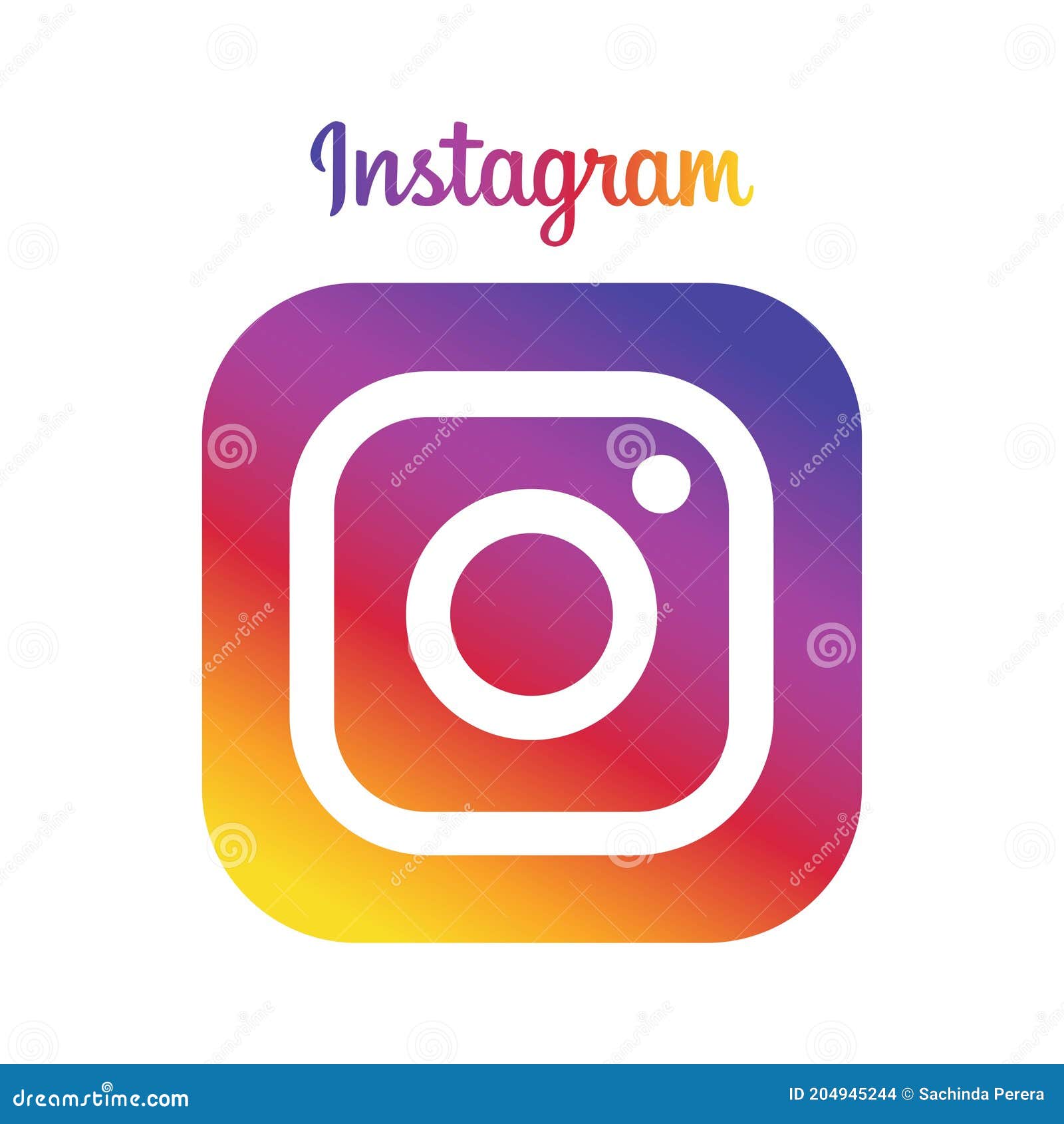 Instagram New Logo Icon Vector Editorial Stock Image - Illustration of ...