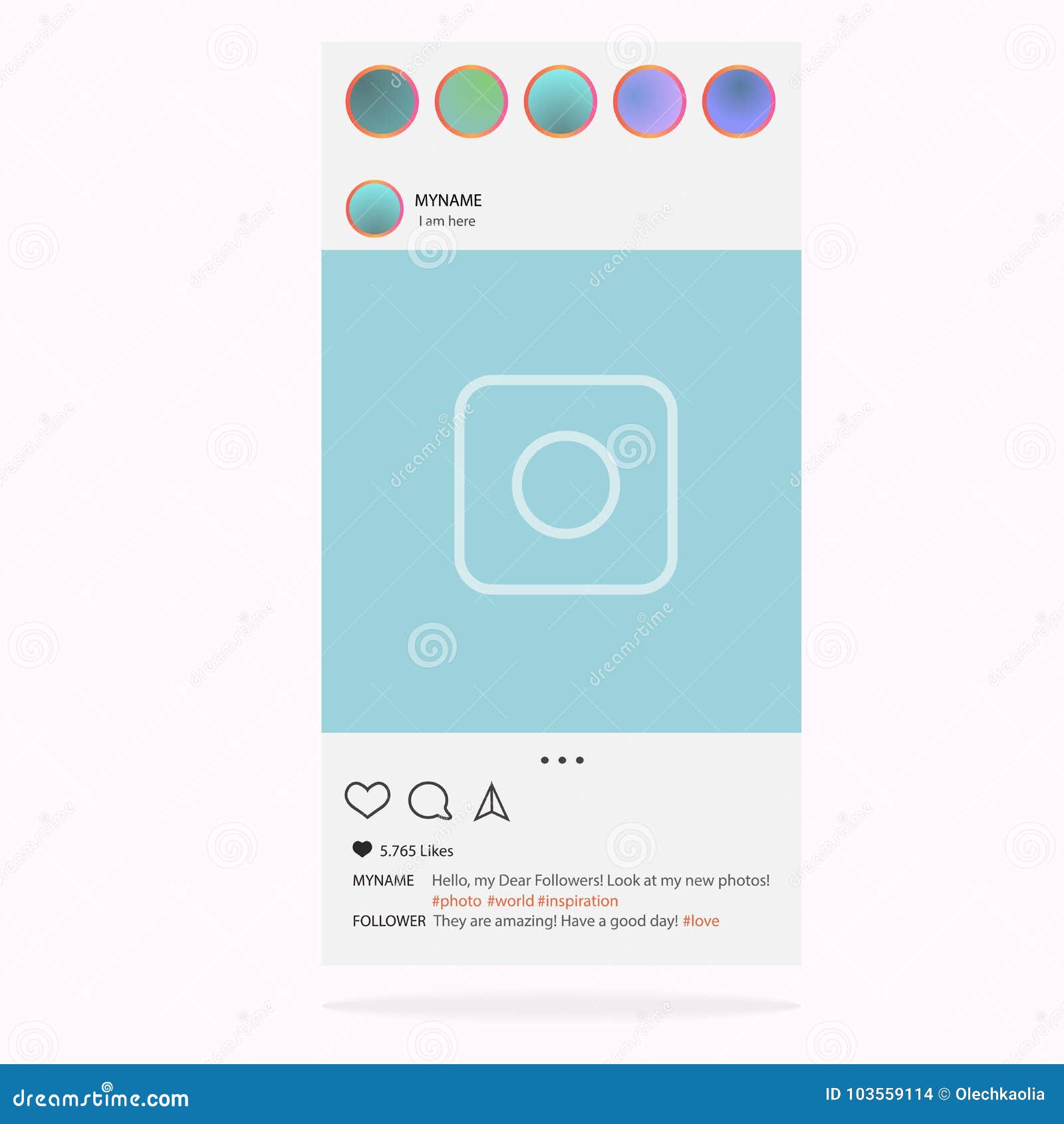 Instagram. Photo Frame Vector for Application. Social Media Concept and ...