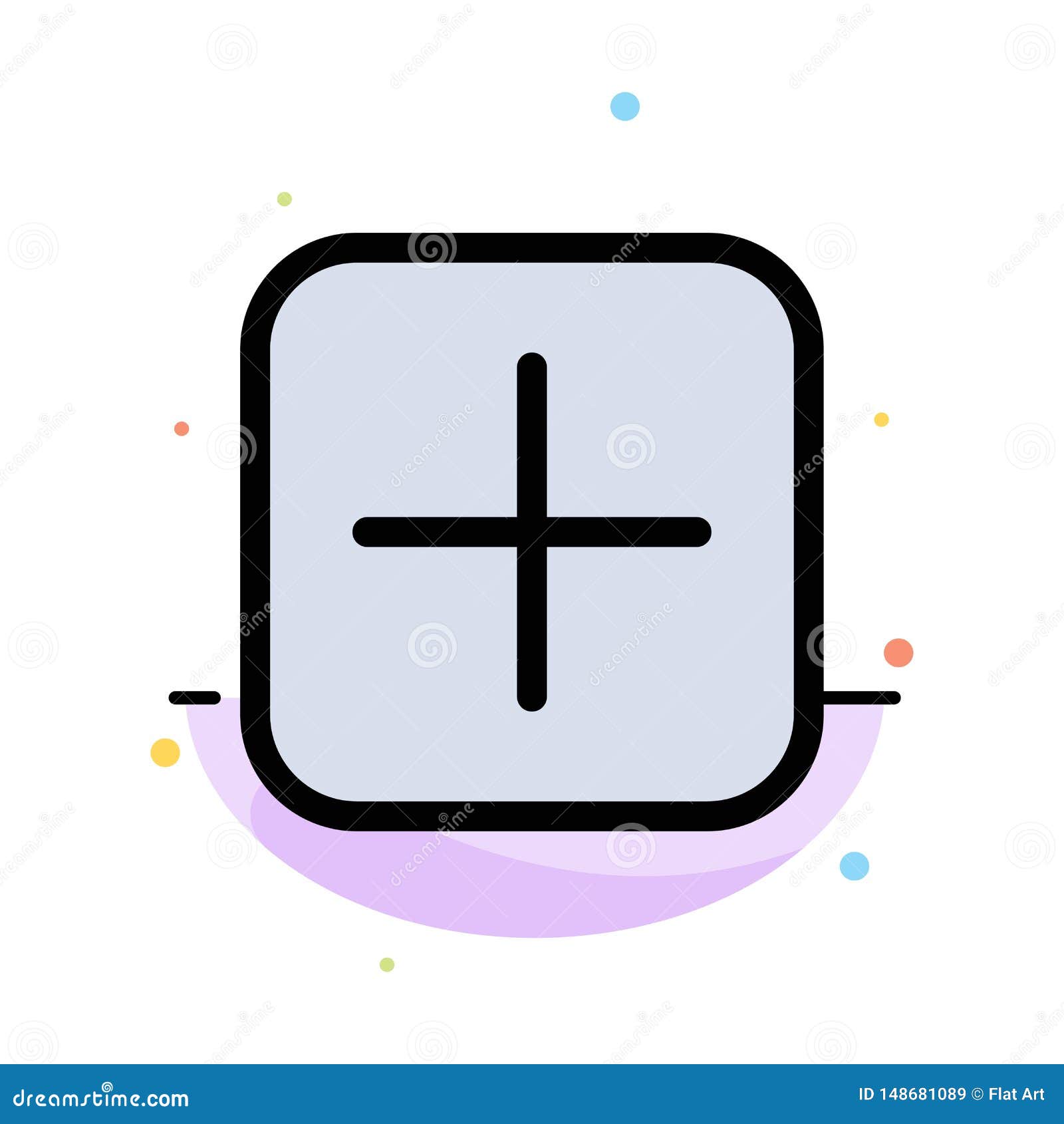 Instagram, Plus, Sets, Upload Abstract Flat Color Icon Template Stock ...