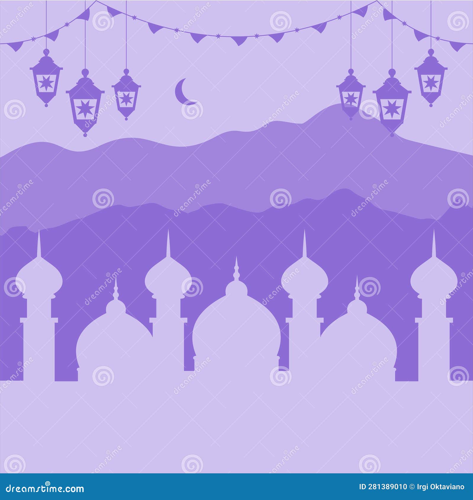 Instagram Post Vector Design for Islamic Ramadan Celebration Stock ...