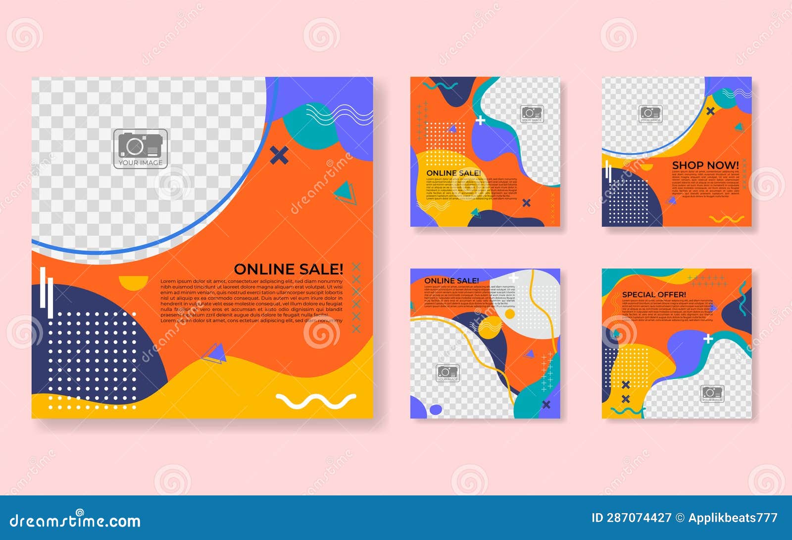 Instagram Puzzle Feed Collection Stock Illustration - Illustration of ...