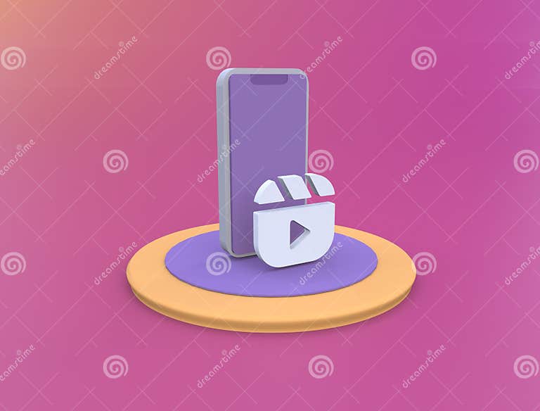 Instagram Reels in Mobile Reels Icon 3d Render Illustration Image Stock ...
