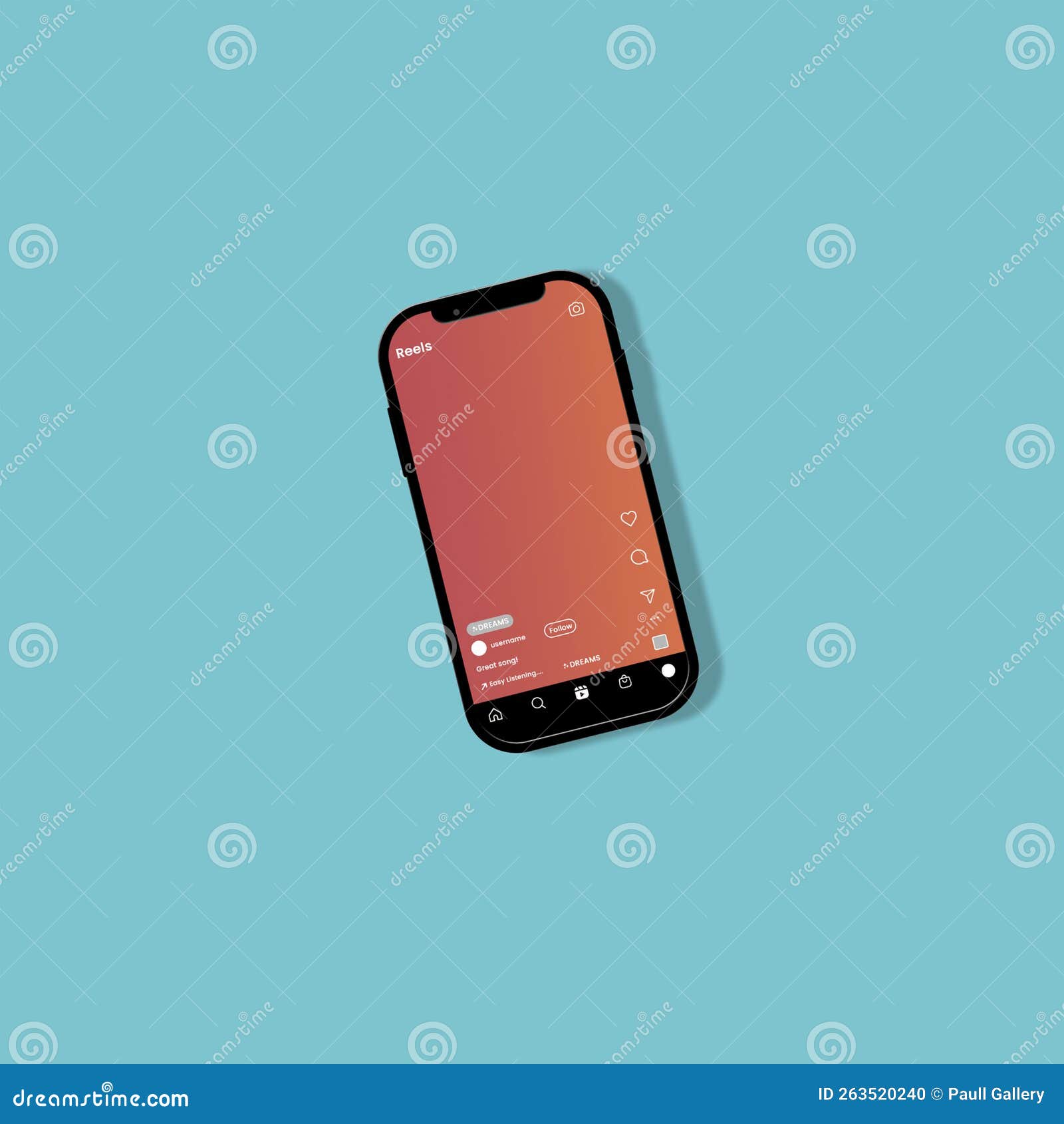 Instagram Reels Icon UI Isolated On Warm Gradient Background Cartoon ... Instagram Reels Icon UI Isolated On Warm Gradient Background Cartoon ...