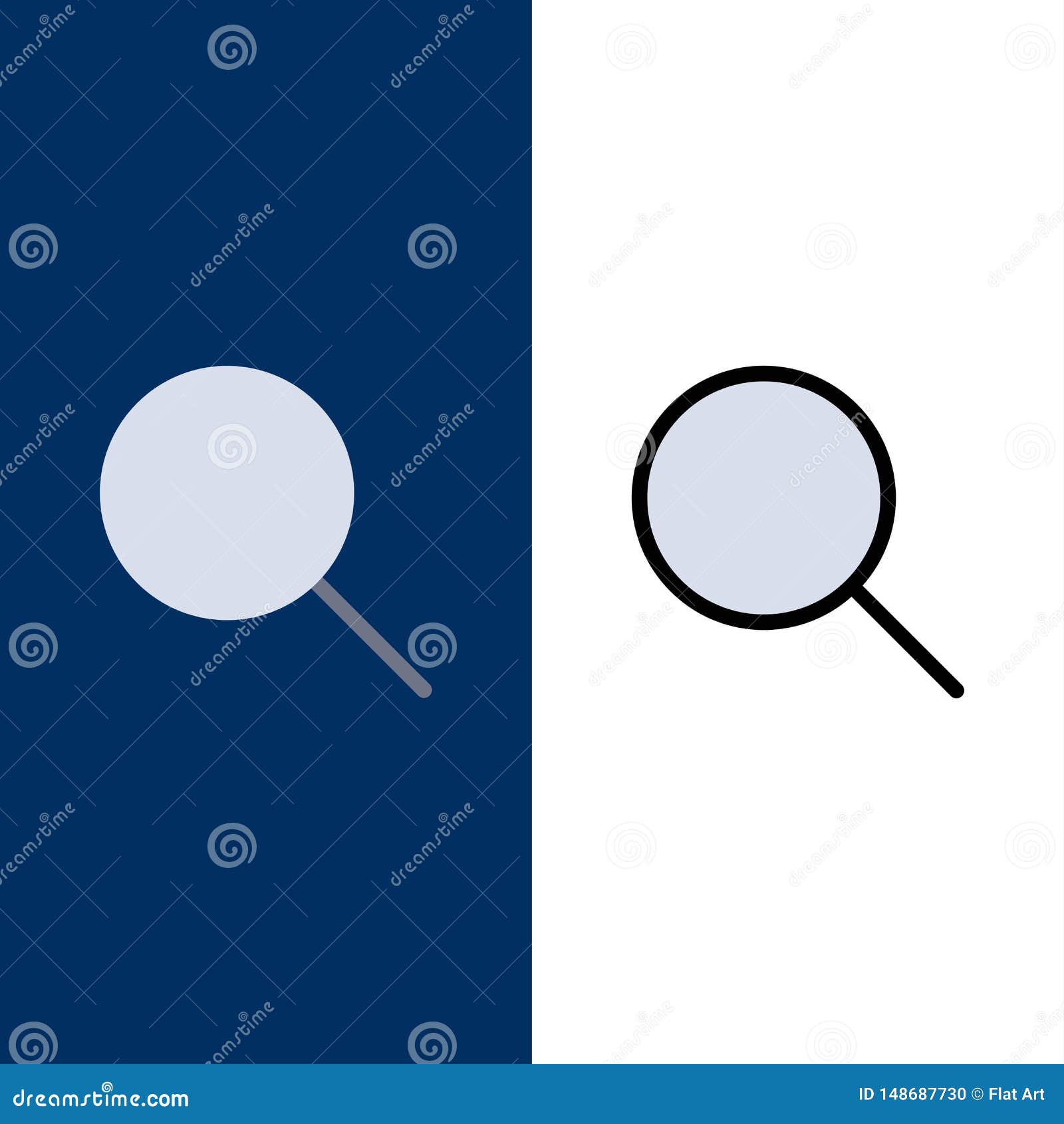 Instagram, Search, Sets Icons. Flat and Line Filled Icon Set Vector ...