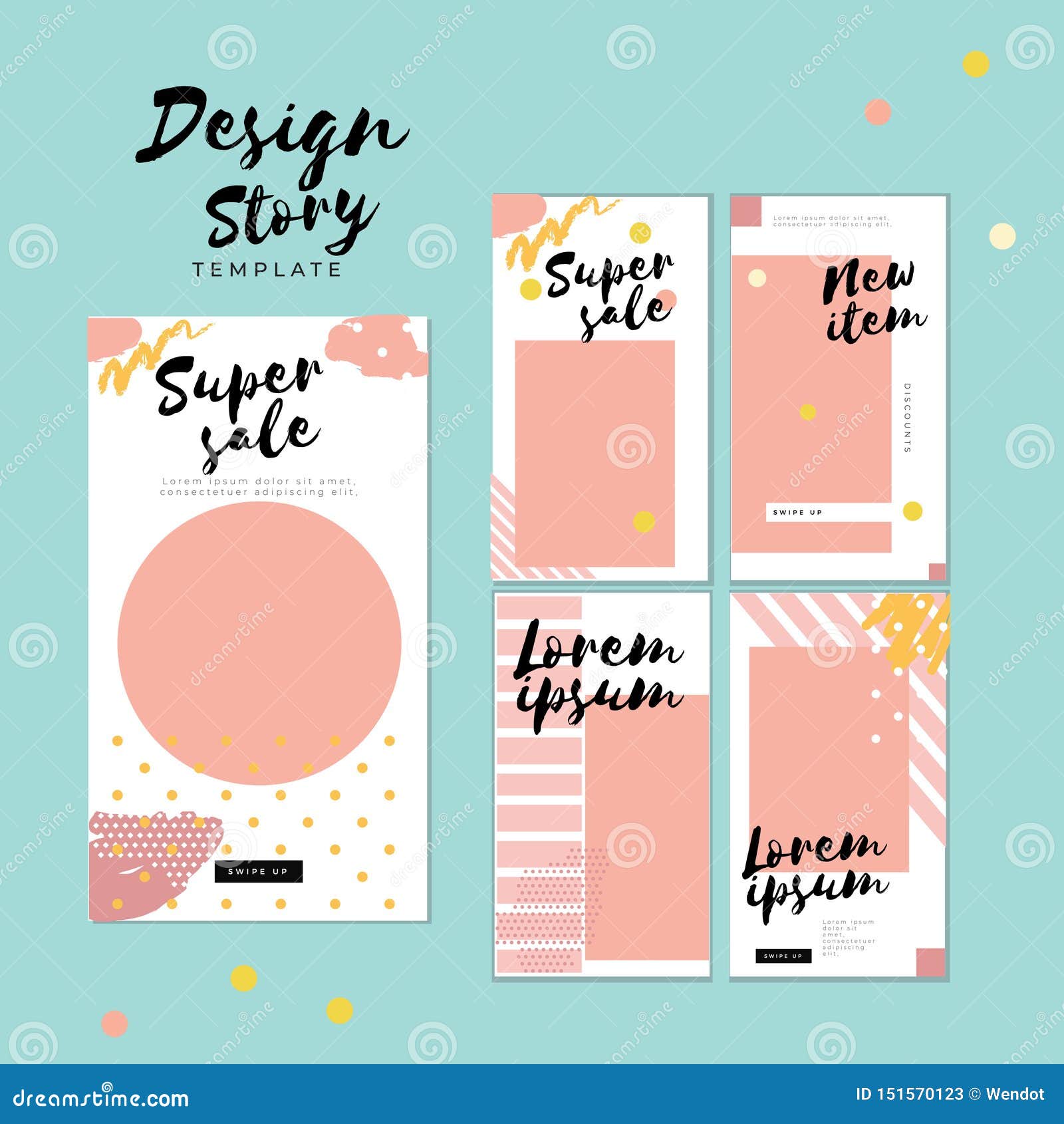 Instagram Social Media Layout Template Design Story Design Stock Vector ...