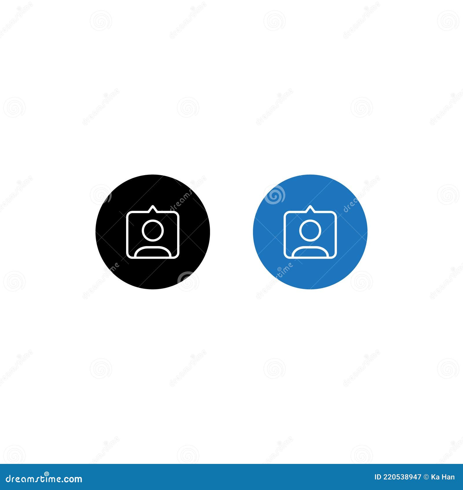Instagram Tag People Button Icon Vector in Flat Design Style Stock ...
