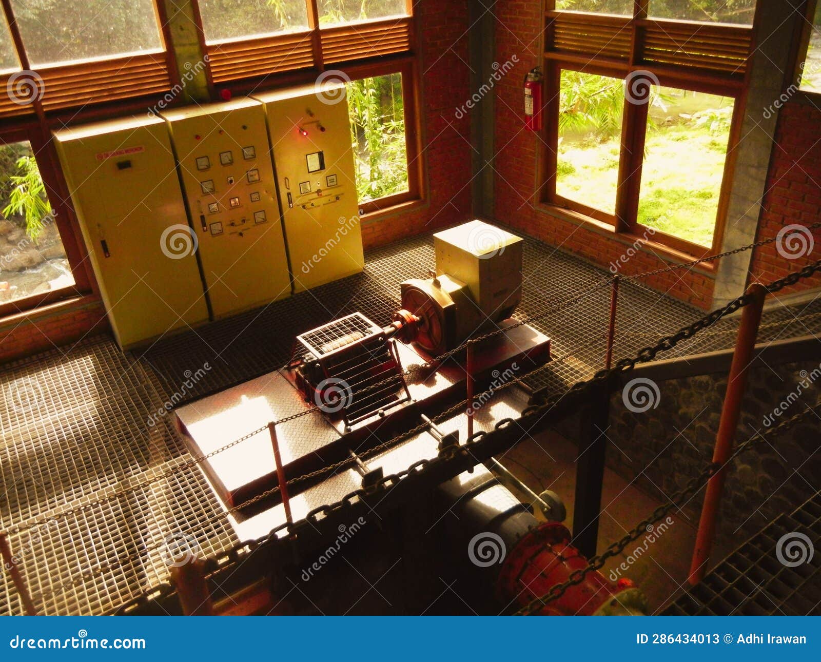 Turbine Control Room stock image. Image of micro, energy - 286434013