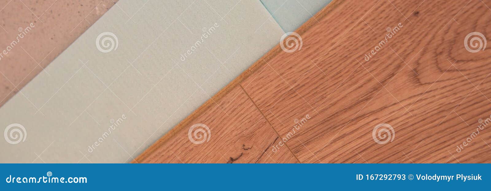 Instaling Floor Laminate Flooring with Texture Hardwood, Top View ...