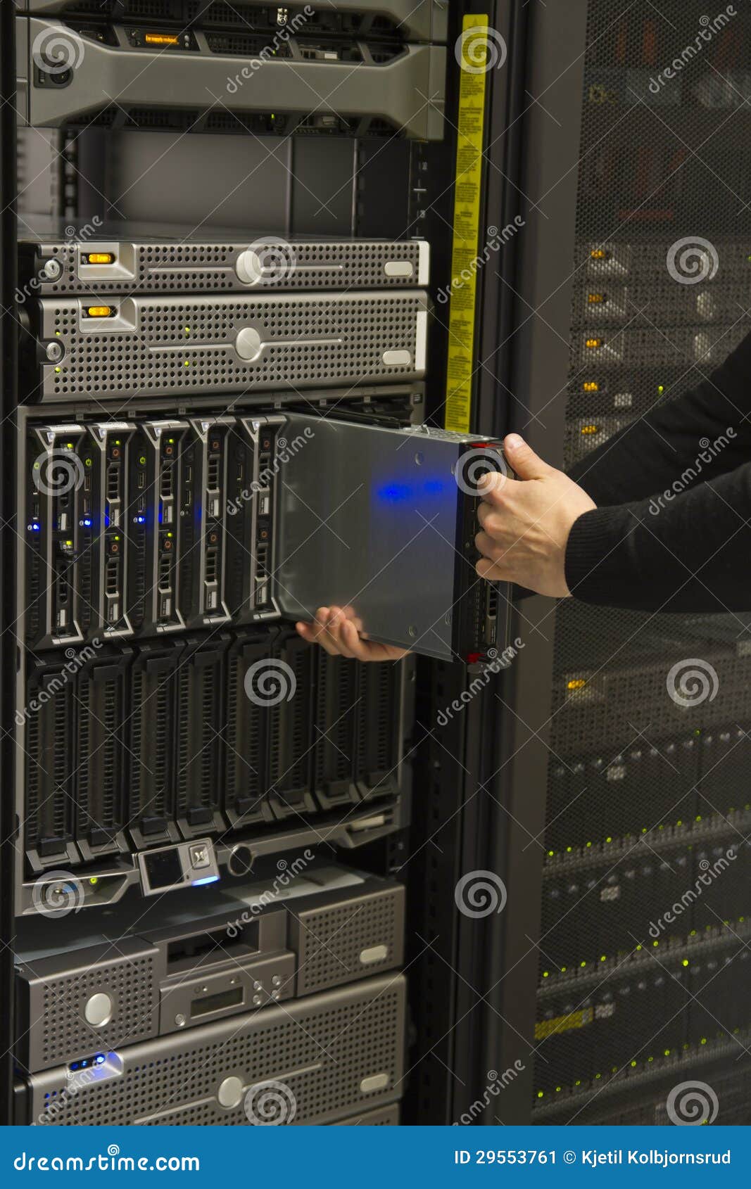 Install Blade Server stock image. Image of vertical, equipment - 29553761
