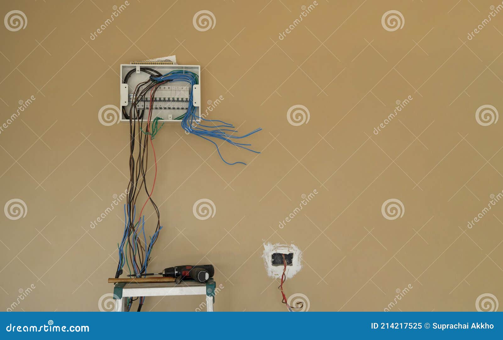 Install Box Circuit Breaker Board Wiring Electric Stock Image - Image ...