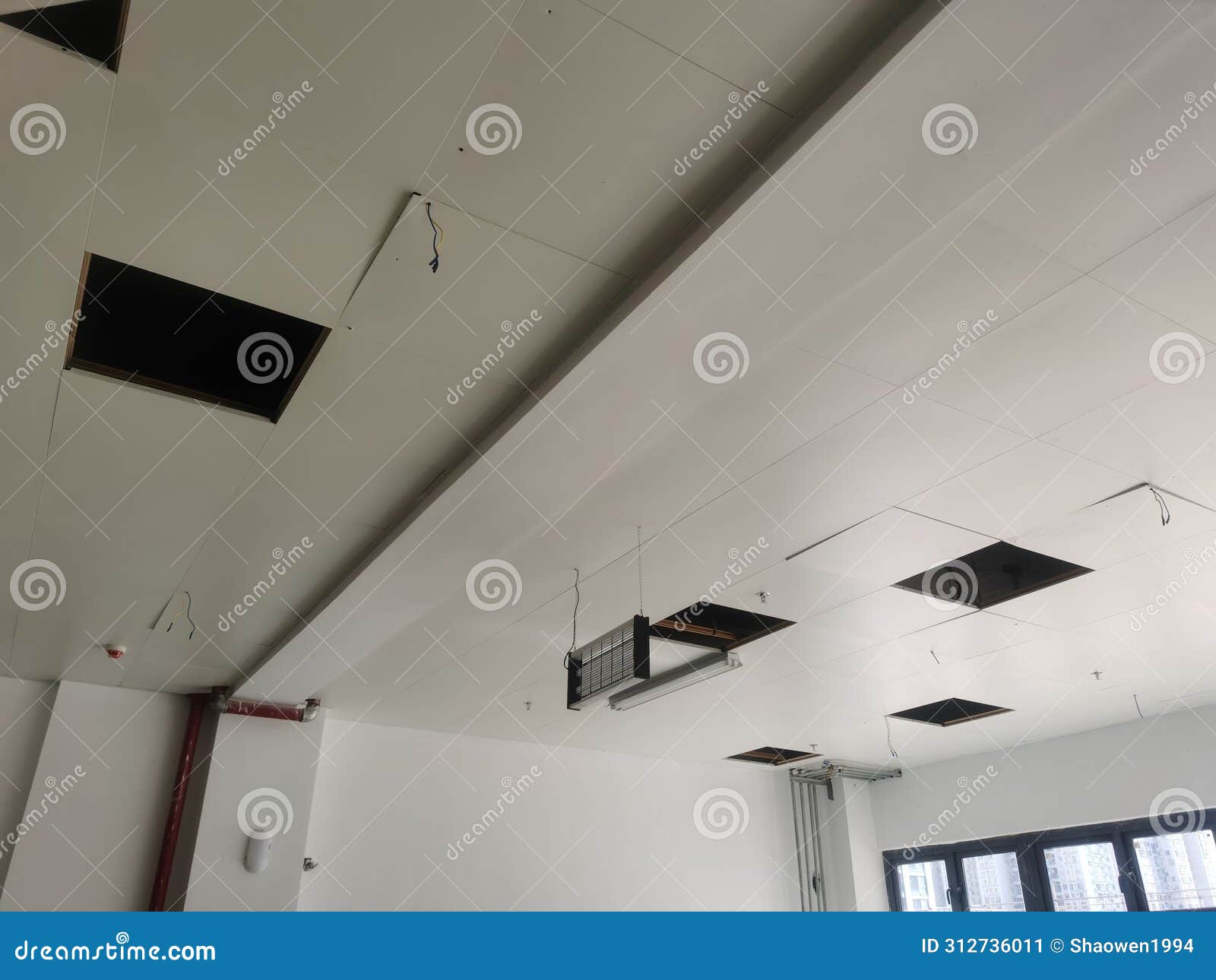Install the ceiling frame stock image. Image of wiring - 312736011