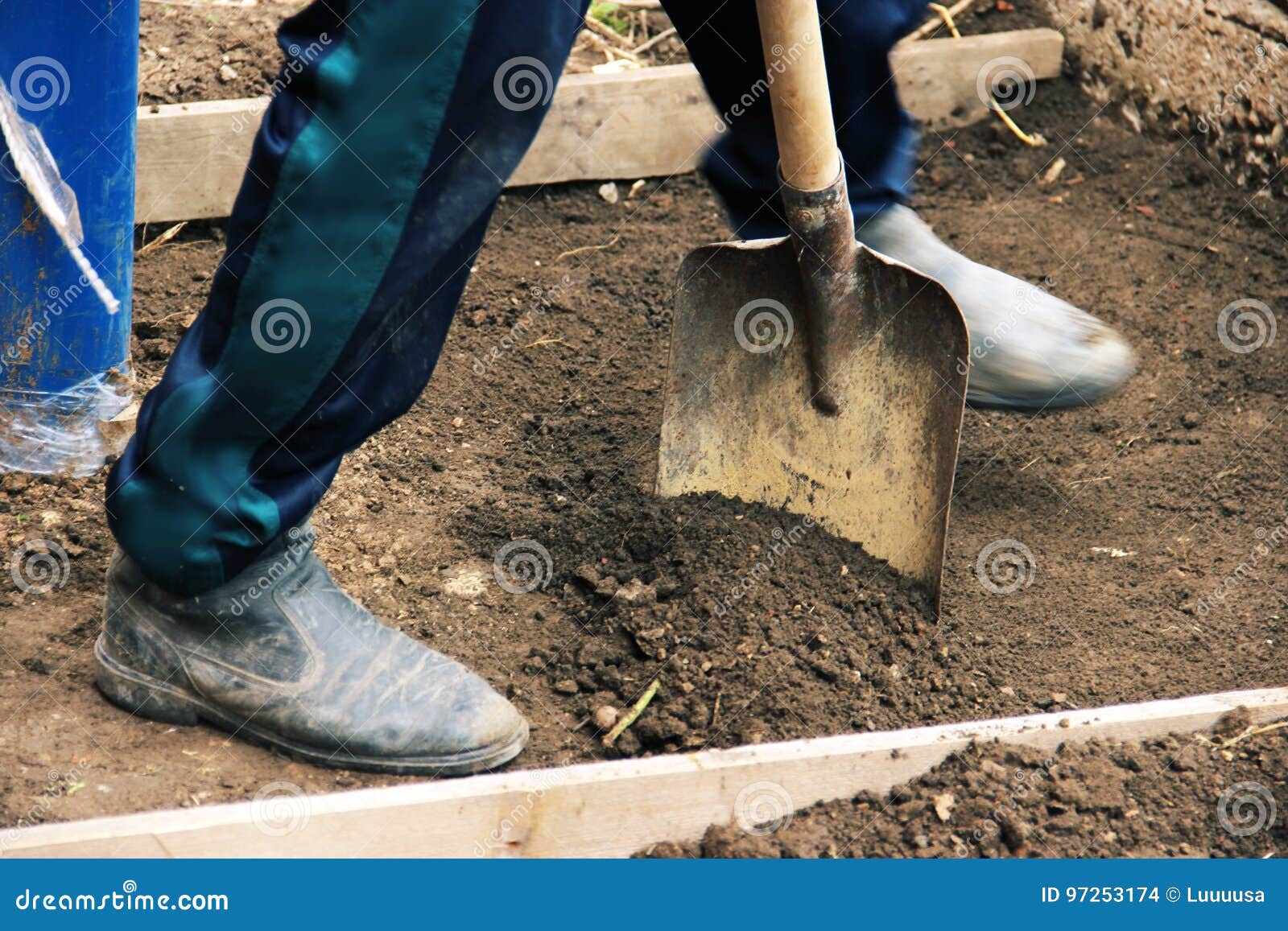 Install the Formwork and Remove the Top Layer of the Ground by Digging ...