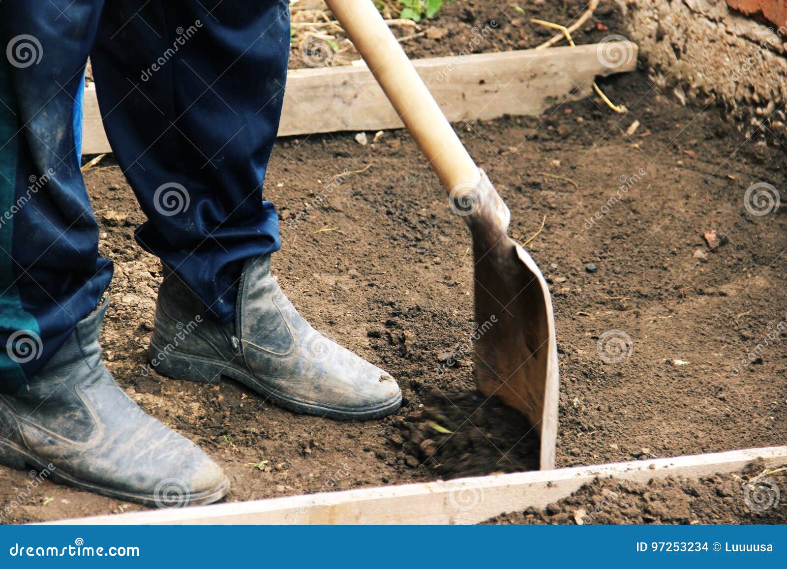 Install the Formwork and Remove the Top Layer of the Ground by Digging ...