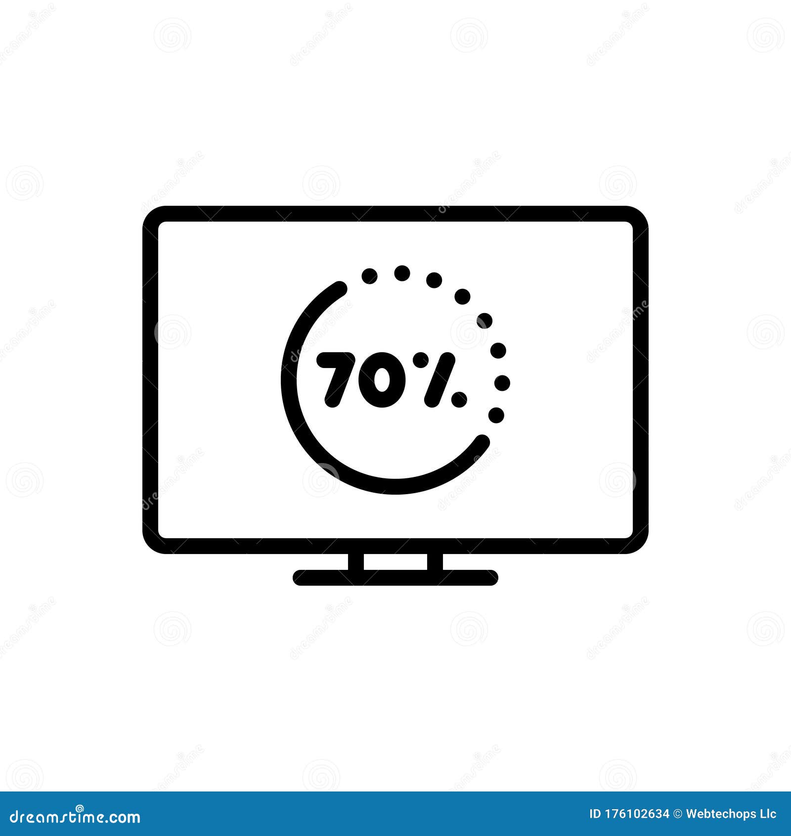 Black Line Icon for Install, Download and Software Stock Vector ...