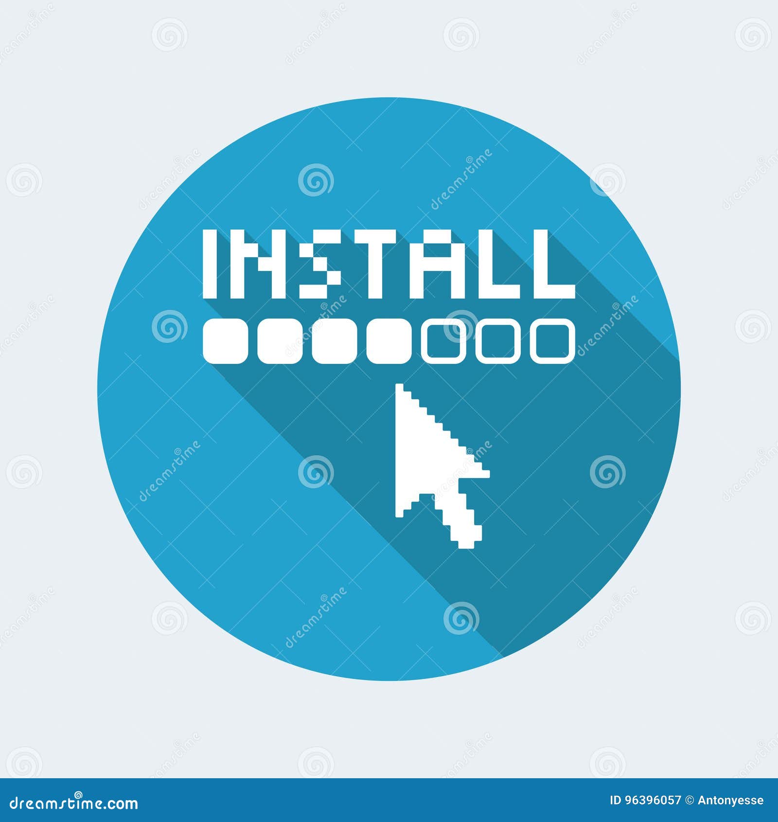 Install icon stock vector. Illustration of pointer, waiting - 96396057