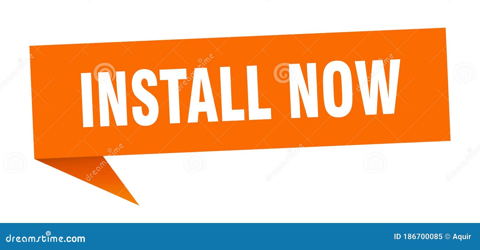 Install Now Banner. Install Now Speech Bubble Stock Vector ...