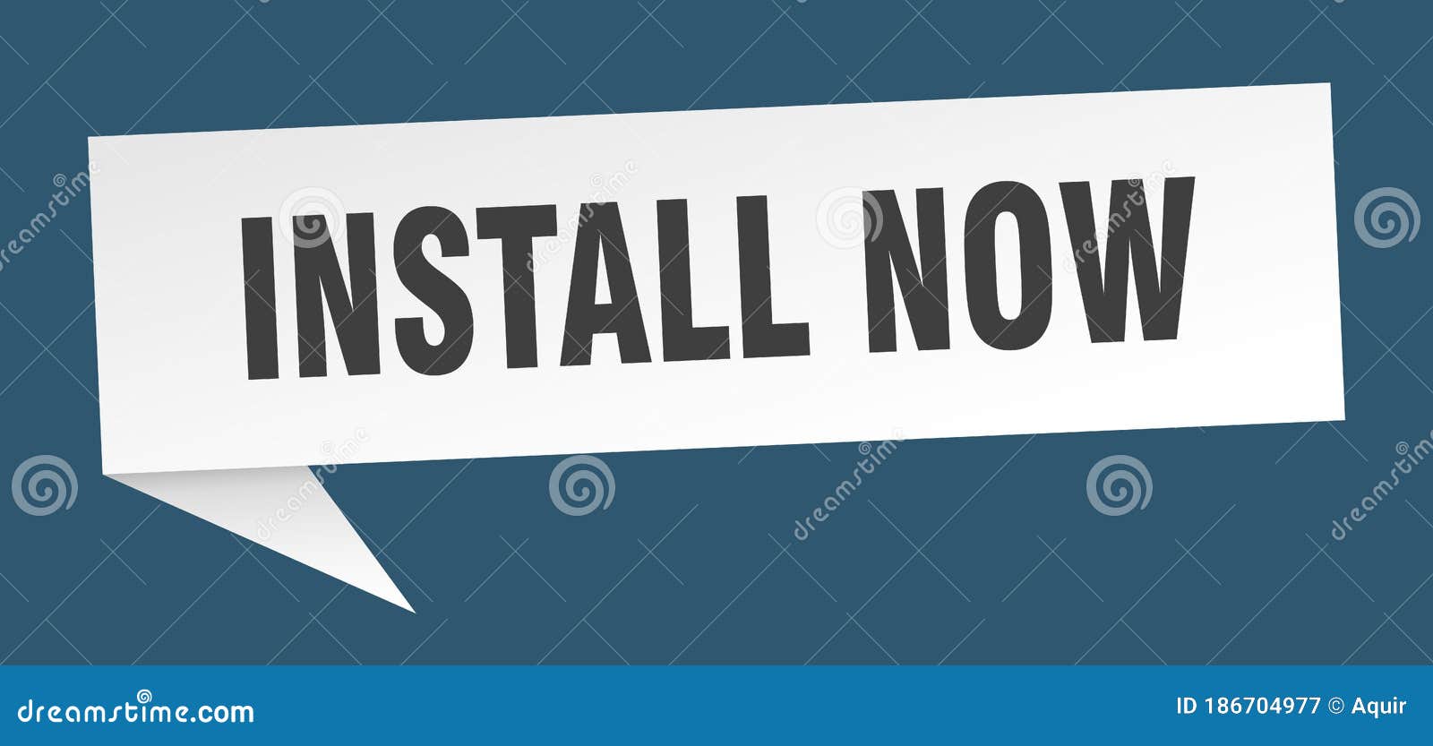 Install Now Banner. Install Now Speech Bubble Stock Vector ...