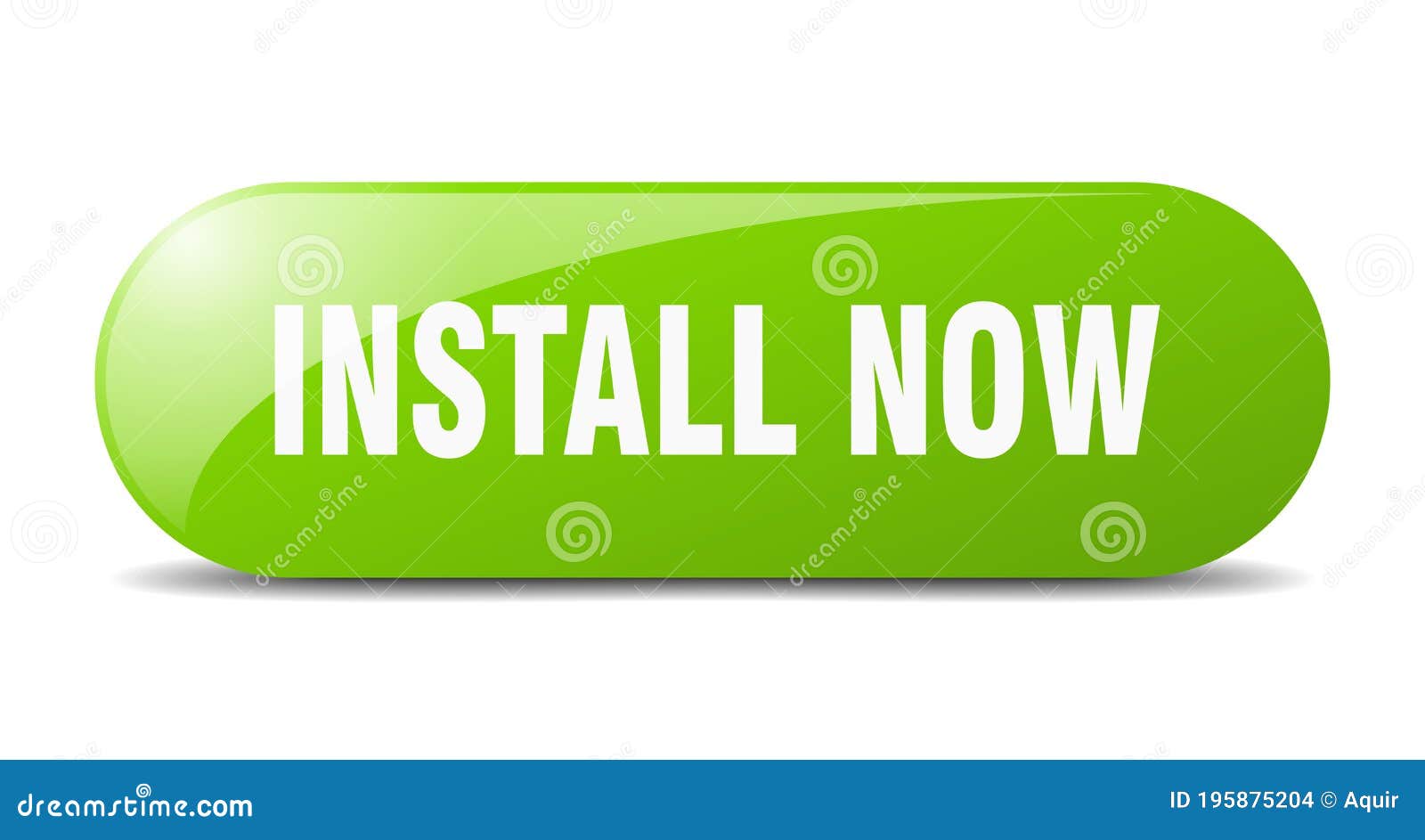 Install Now Button. Sticker. Banner. Rounded Glass Sign Stock Vector ...