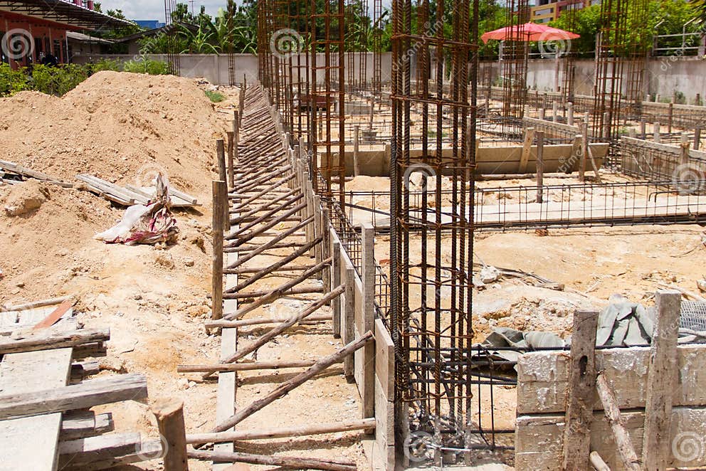 Install rebar and formwork stock photo. Image of hard - 32110266