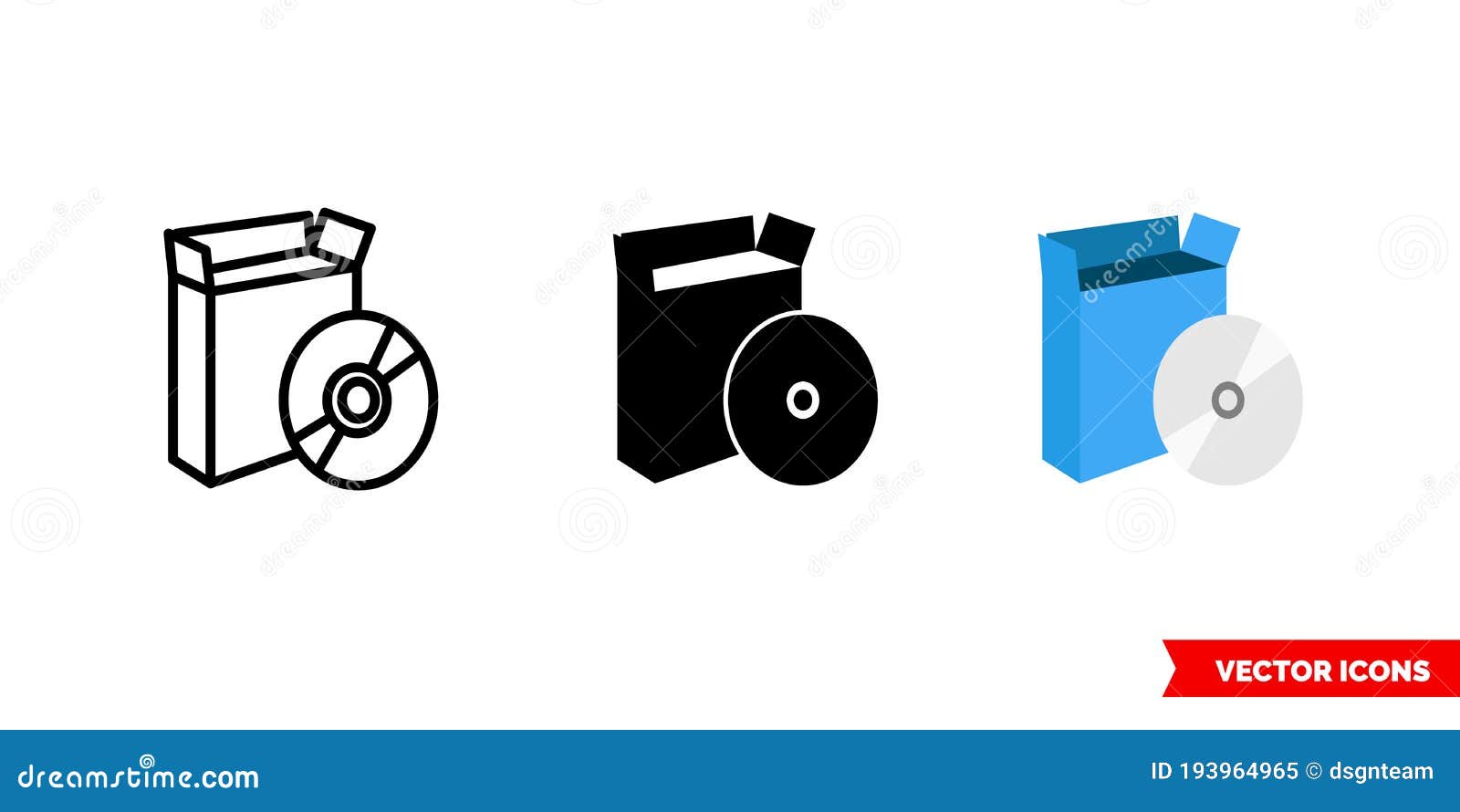 Install Setup Icon of 3 Types Color, Black and White, Outline. Isolated ...