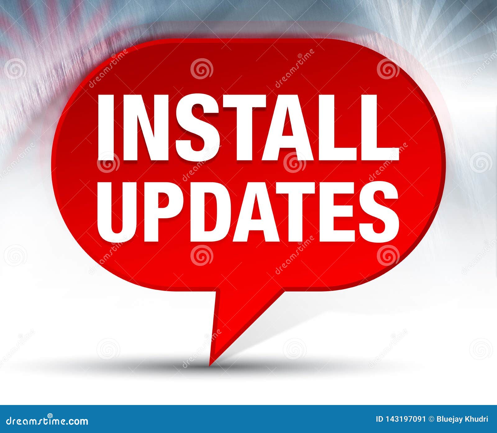 Install Updates Red Bubble Background Stock Illustration - Illustration ...