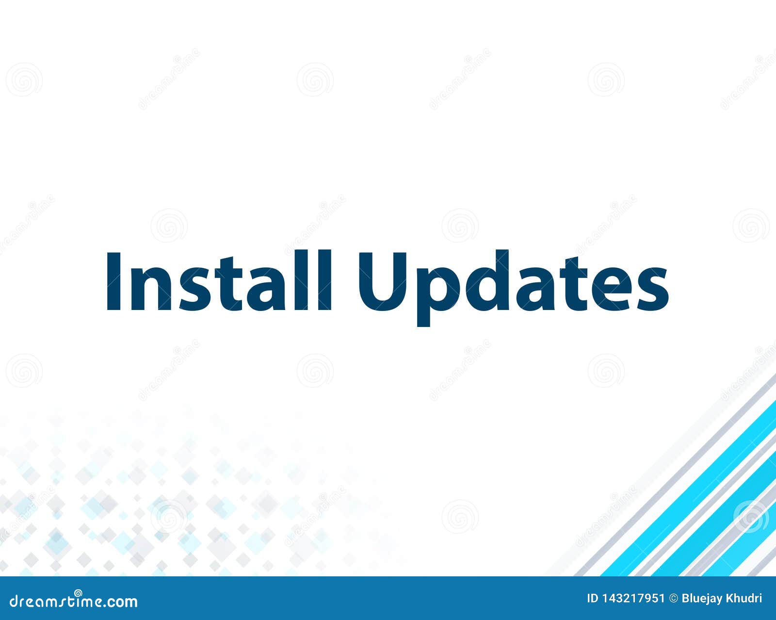 Install Updates Modern Flat Design Blue Abstract Background Stock ...