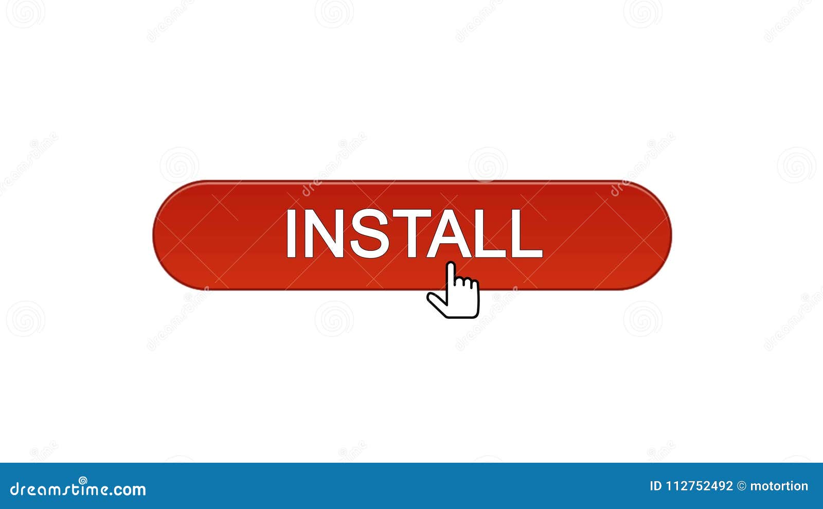 Install Web Interface Button Clicked With Mouse Cursor Wine Red