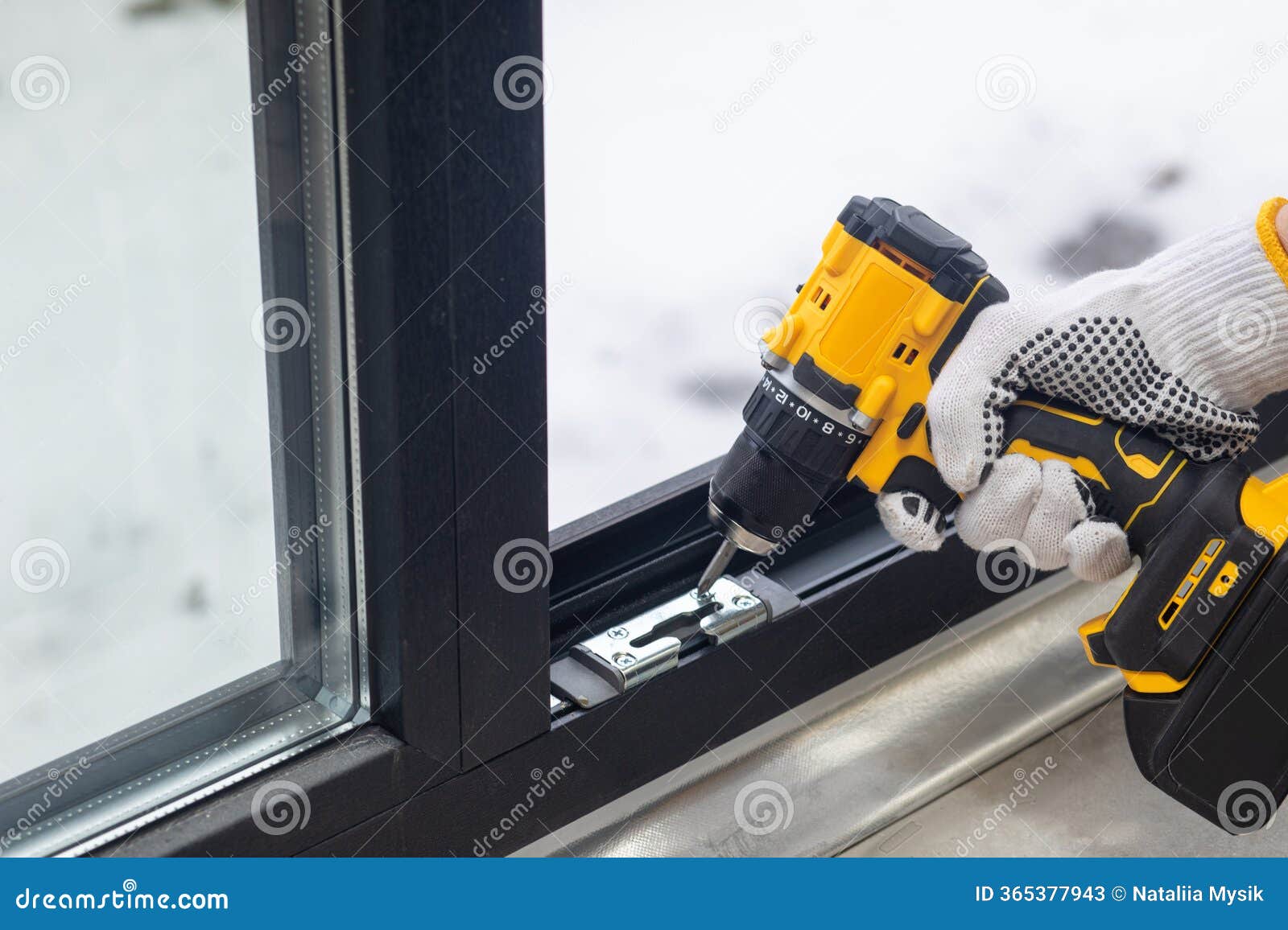 Installation And Adjustment Of Window Fittings Royalty-Free Stock ...