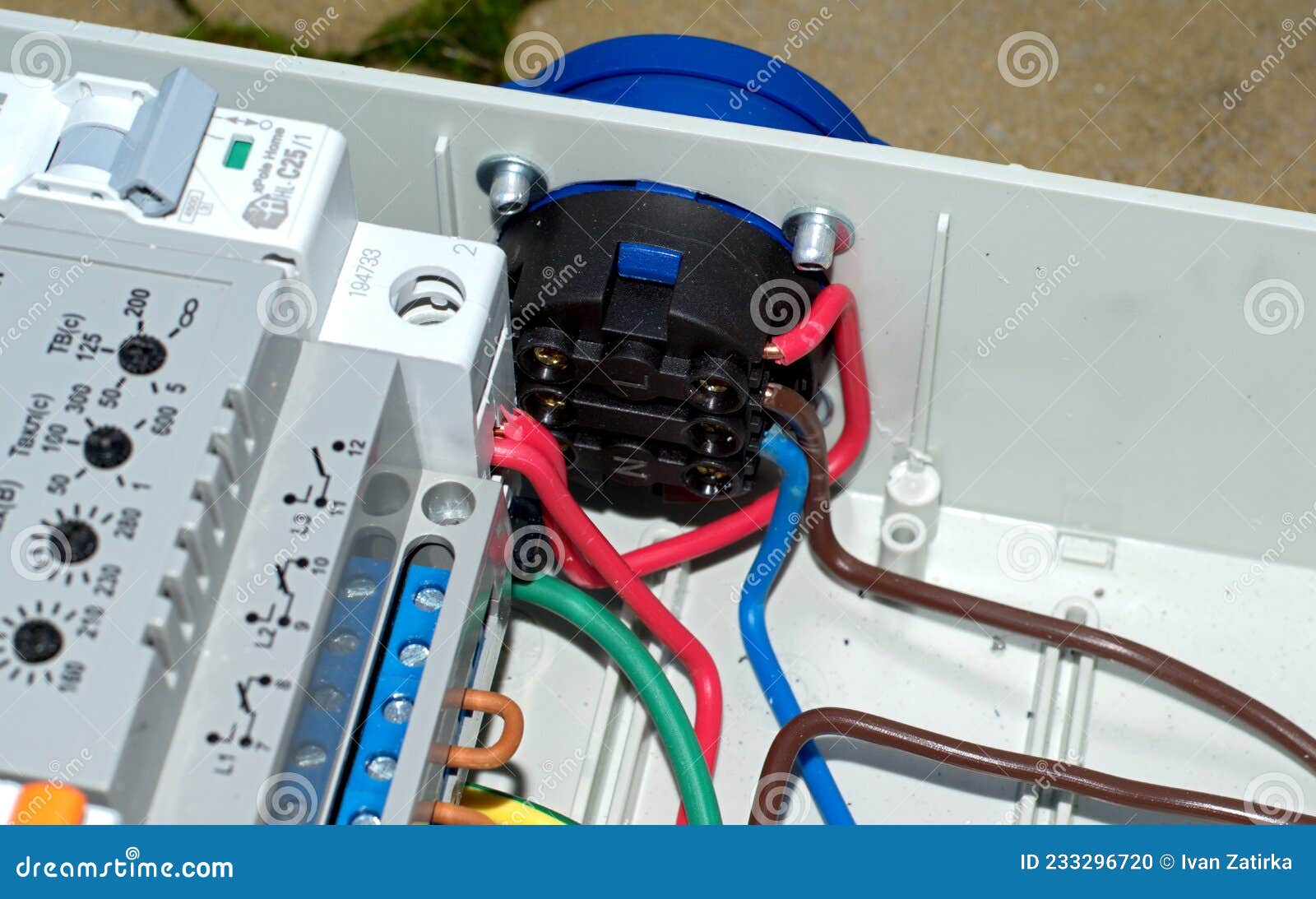Installation of 16 Ampere Sockets Stock Photo - Image of electrical ...