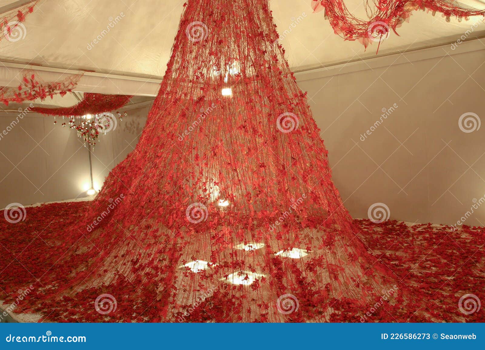 An Installation Art of the Red Muslin with Peta Editorial Stock Photo ...